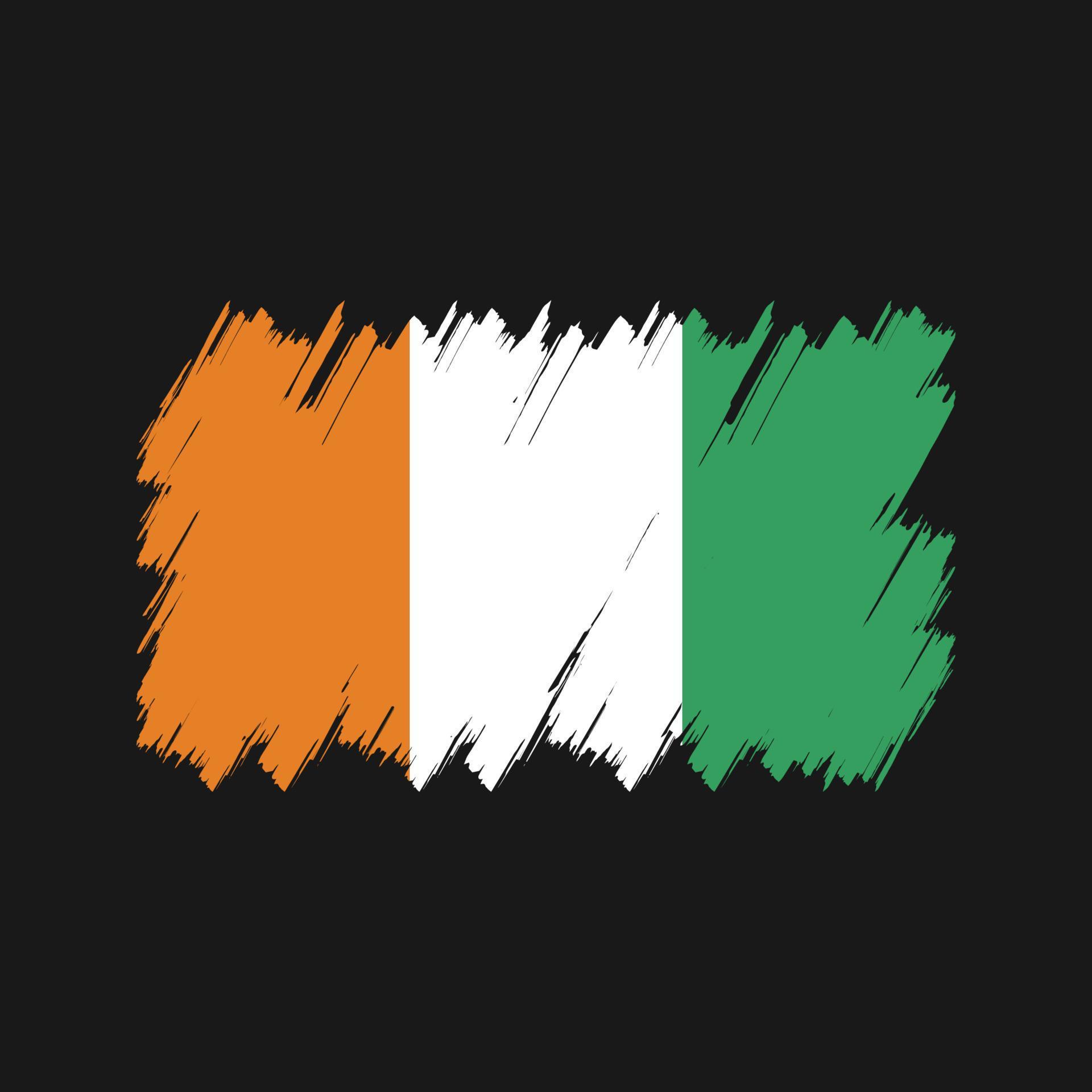 Ivory Coast Flag Brush Vector National Flag 9436010 Vector Art At Vecteezy