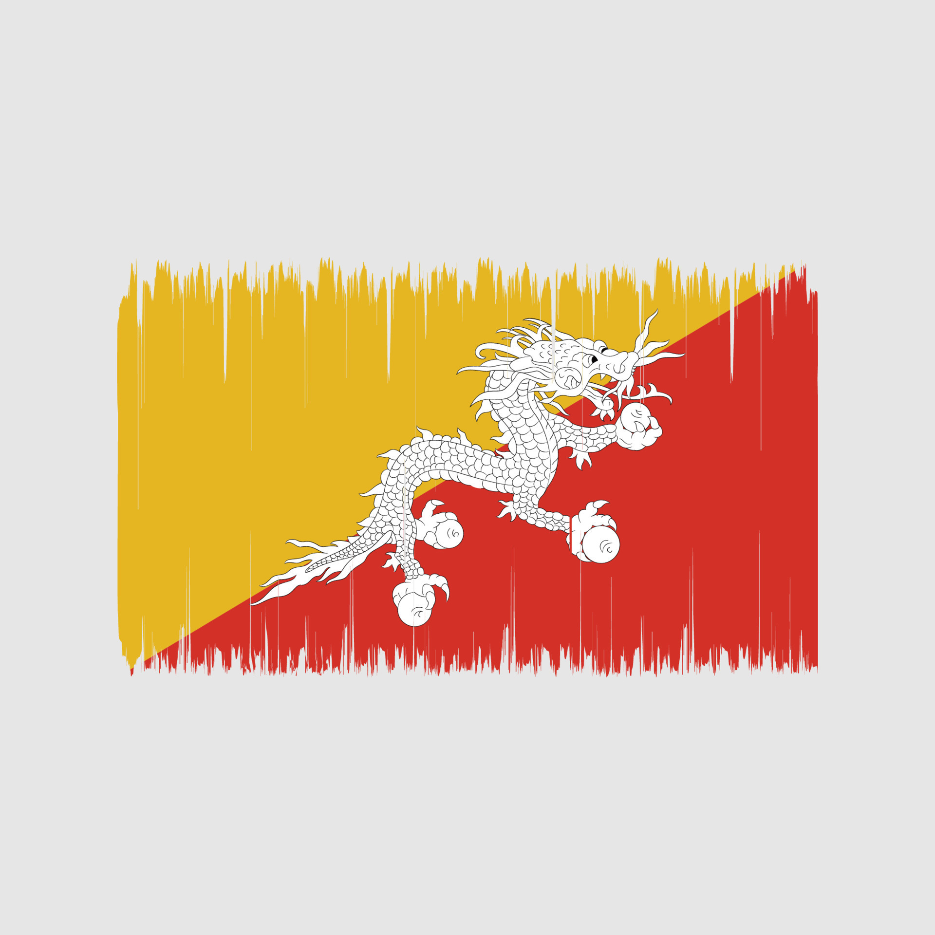 Bhutan Flag Brush. National Flag 9436473 Vector Art at Vecteezy
