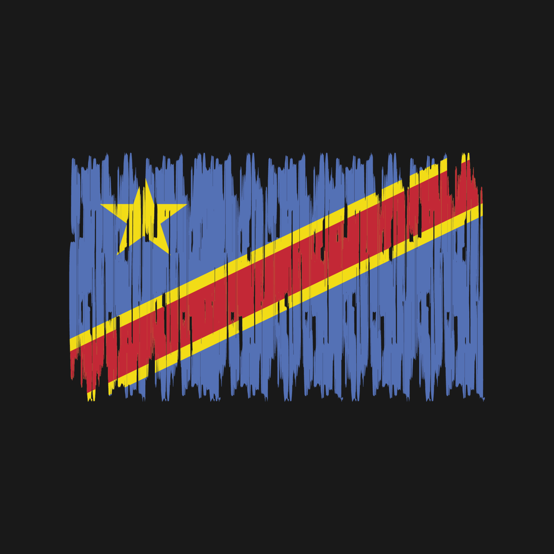 Republic Congo Flag Brush Strokes National Flag 9436898 Vector Art At