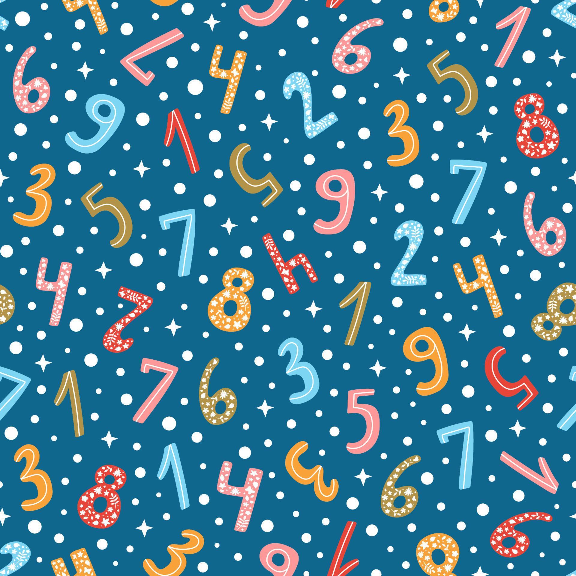 Mathematics seamless pattern - different textured numbers 9444623 ...