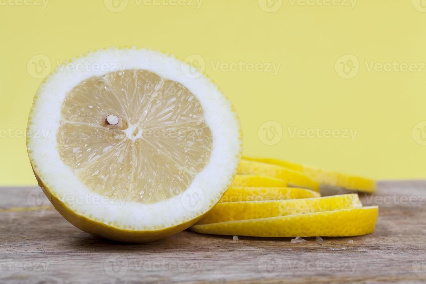 sliced lemon during cooking close up, closeup 9453641 Stock Photo at Vecteezy
