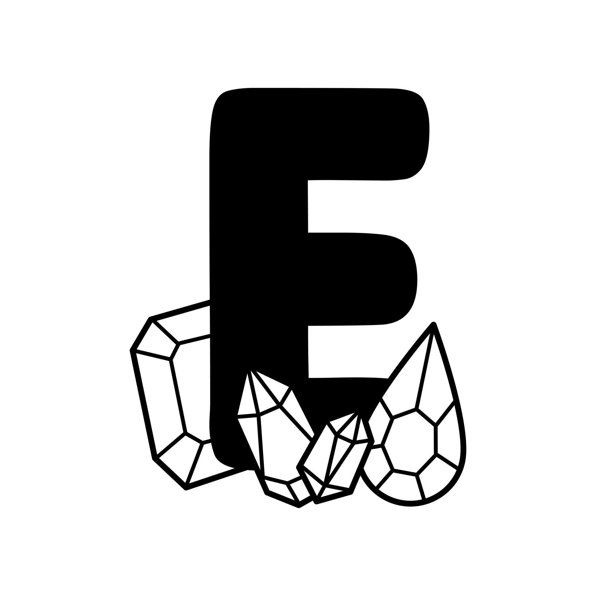 Cute Uppercase Alphabet With Gem Letter E Lovely Letter Design For