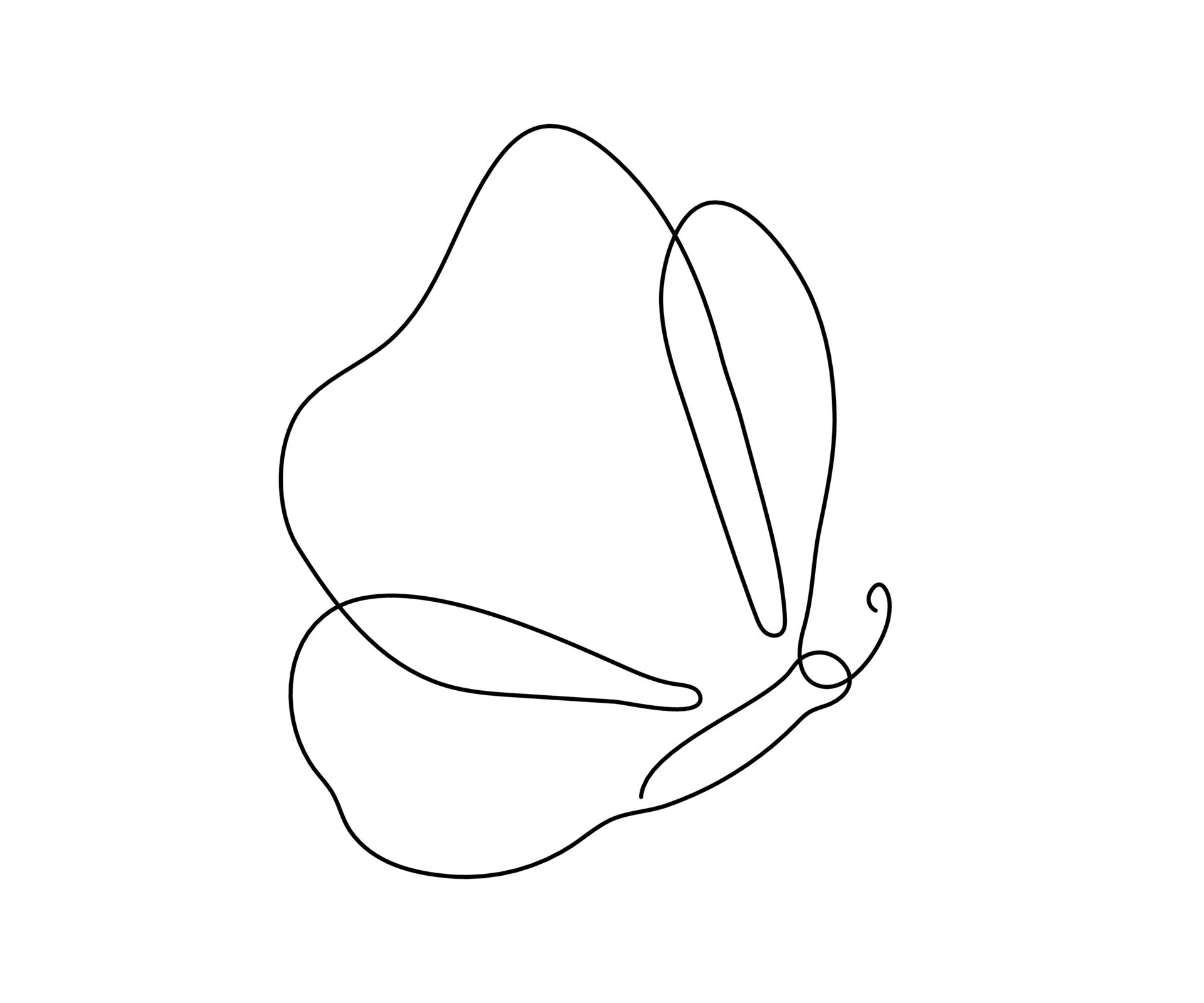 Butterfly fly, one single continuous line drawing. Simple abstract ... Butterfly fly, one single continuous line drawing. Simple abstract ...