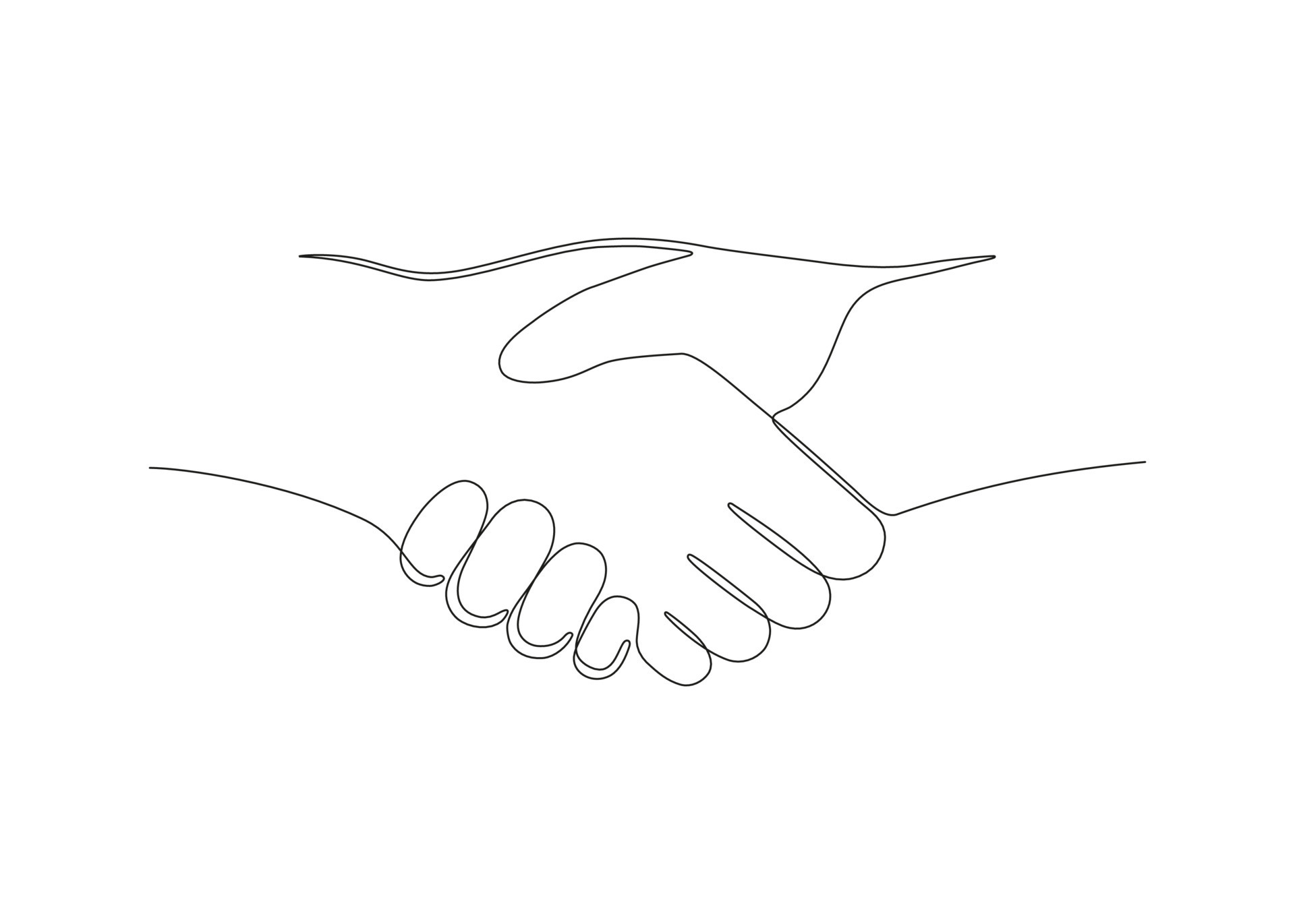 Handshake, help of hand, one art line continuous. Hand shake team ... Handshake, help of hand, one art line continuous. Hand shake team ...