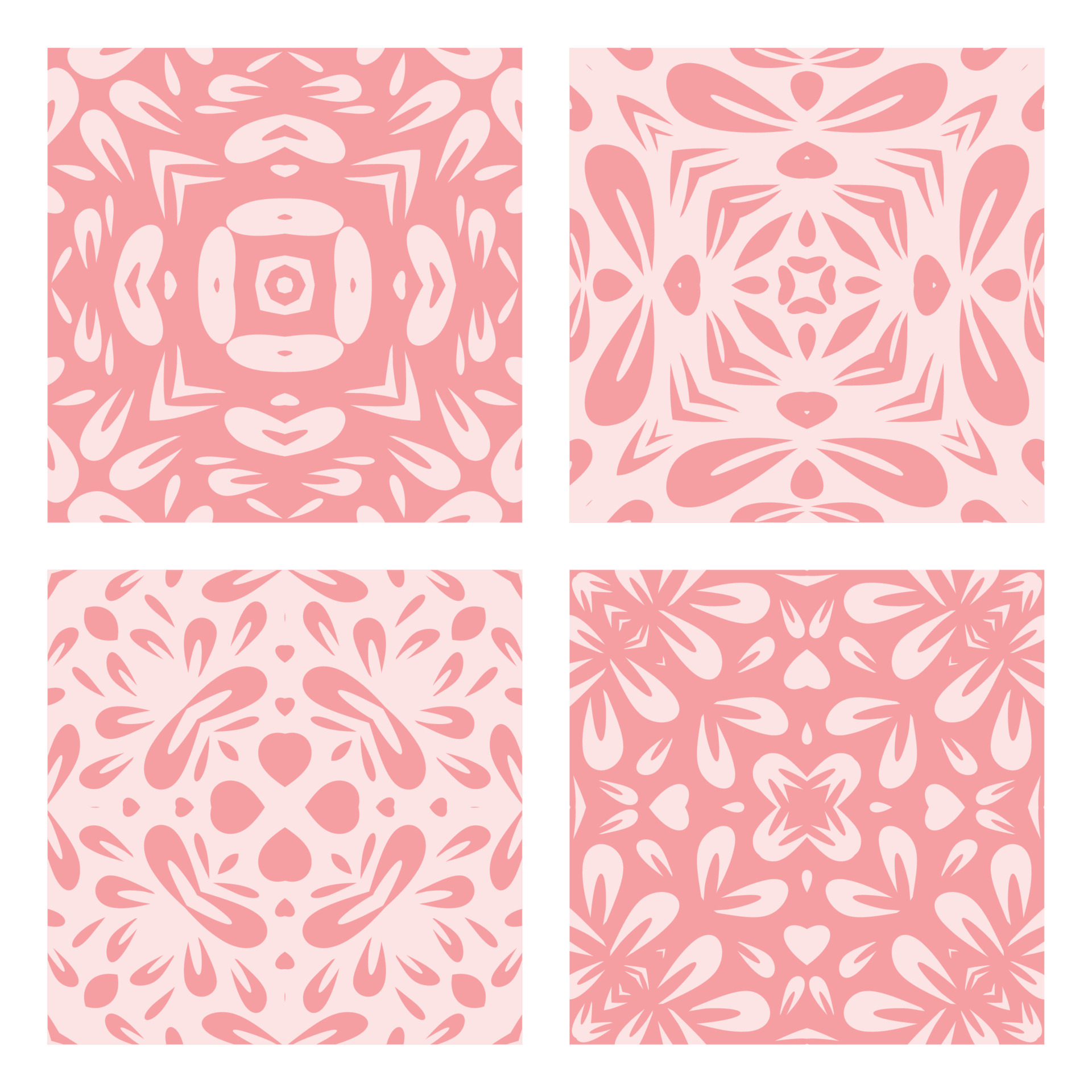 Tiles Patterns Seamless Design In Vector Illustration Free Vector Pink 9460411 Vector Art At