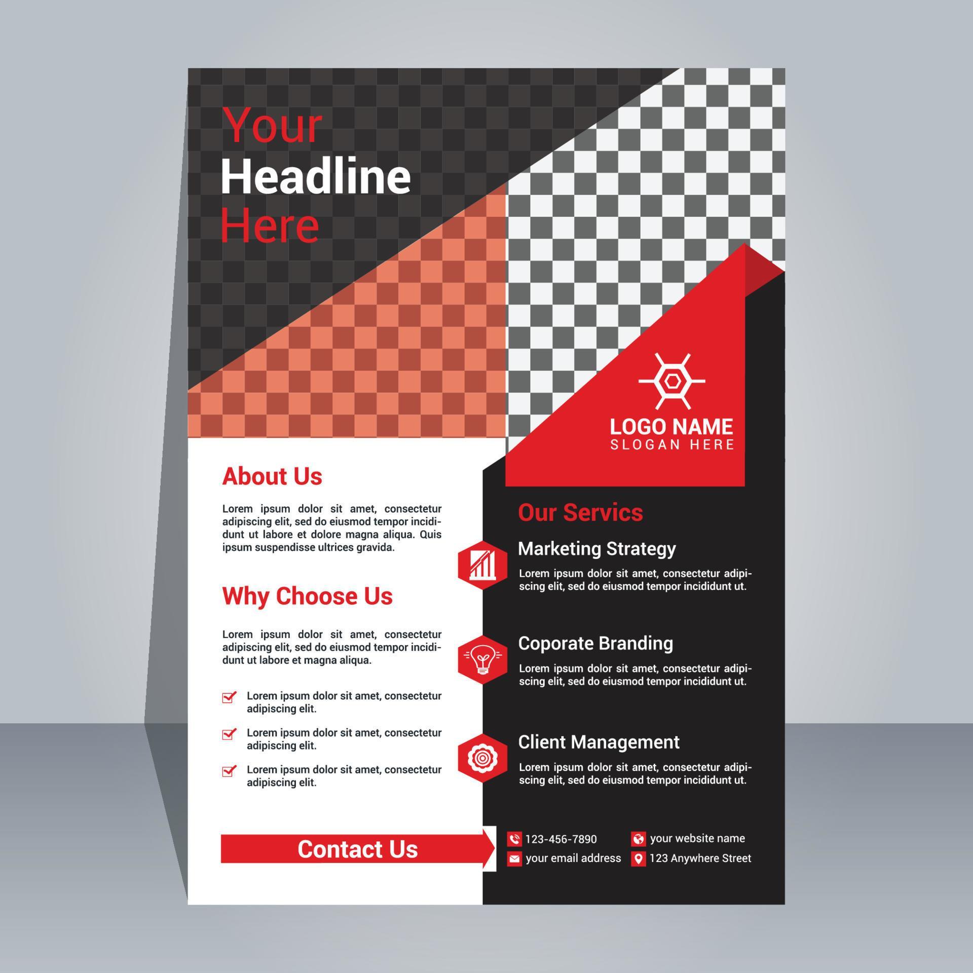 Flyer Design Template 9462607 Vector Art at Vecteezy