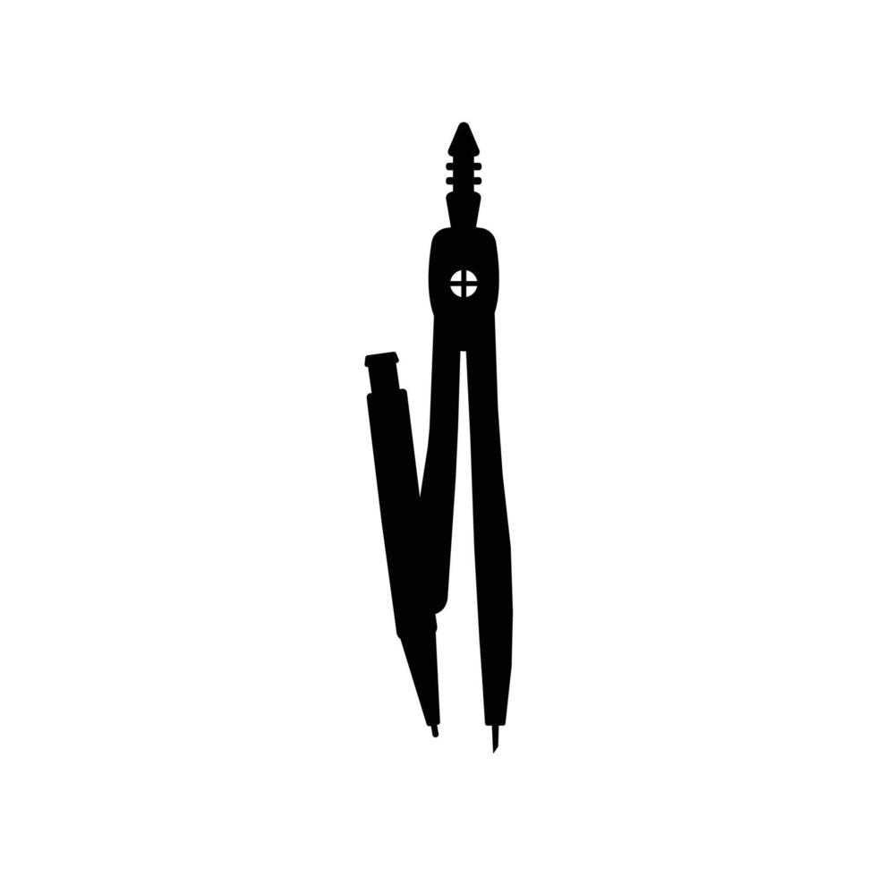 Pair Of Compasses Black And White Icon Design Element On Isolated White Background 9463337