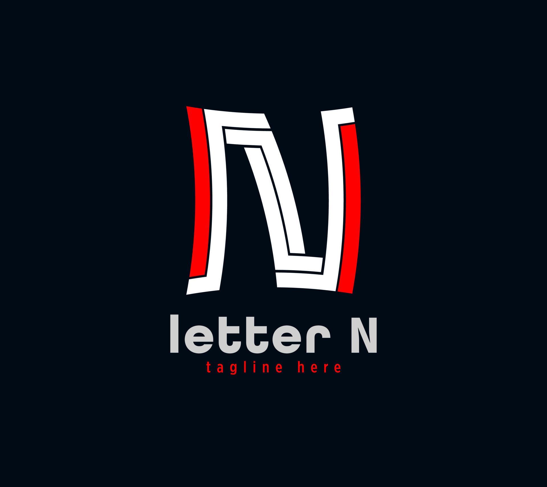 Letter N logo design. Unique special series. Creative minimal design template vector ...