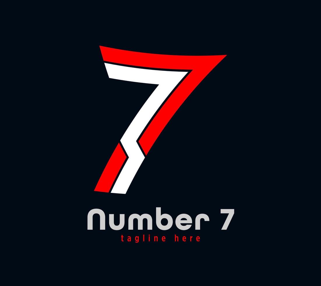 Number 7 logo design. Linear unique special letter series. Creative ... Number 7 logo design. Linear unique special letter series. Creative ...