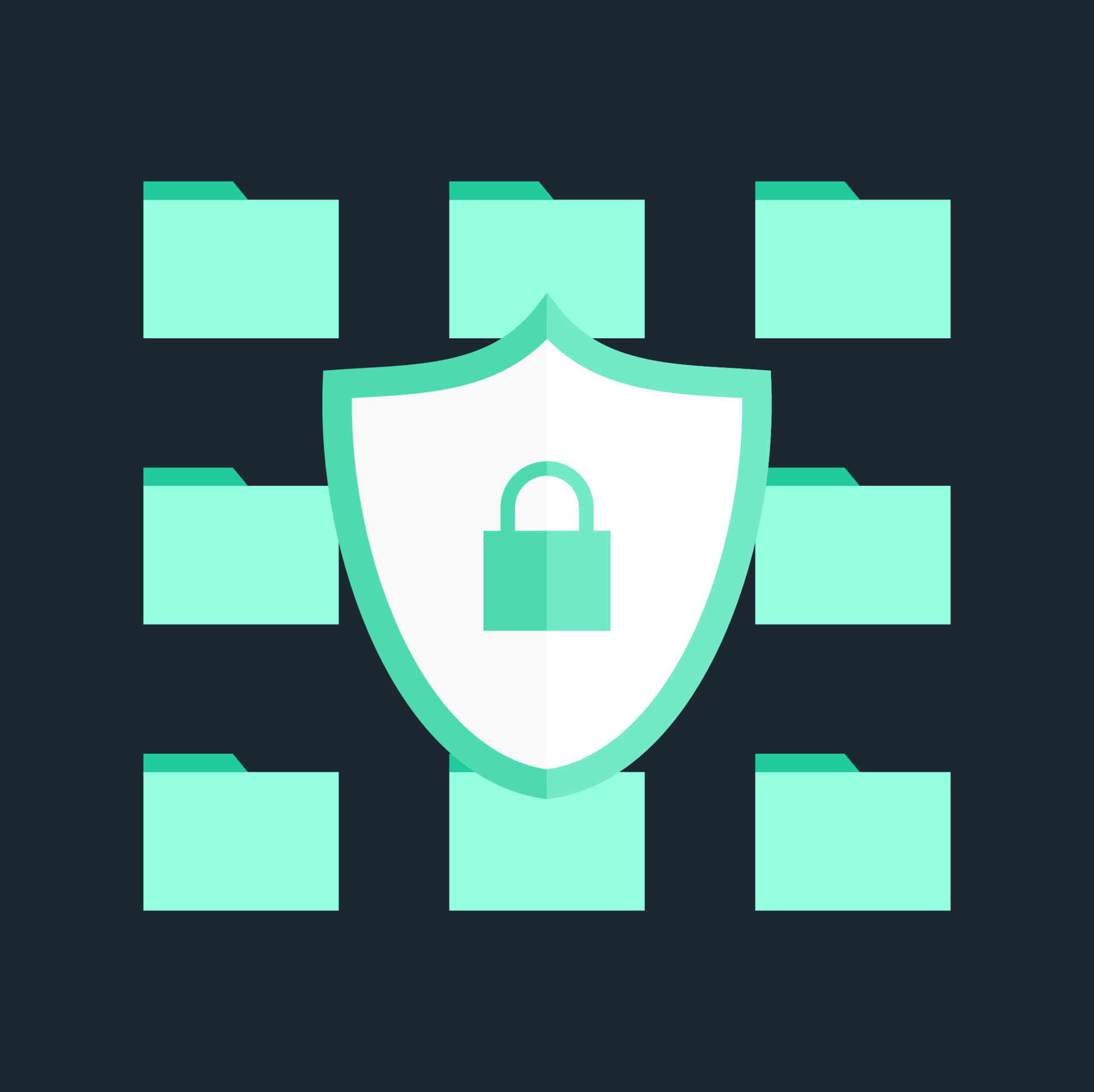 Secured Folders and File System on Computer Security Technology Vector ...