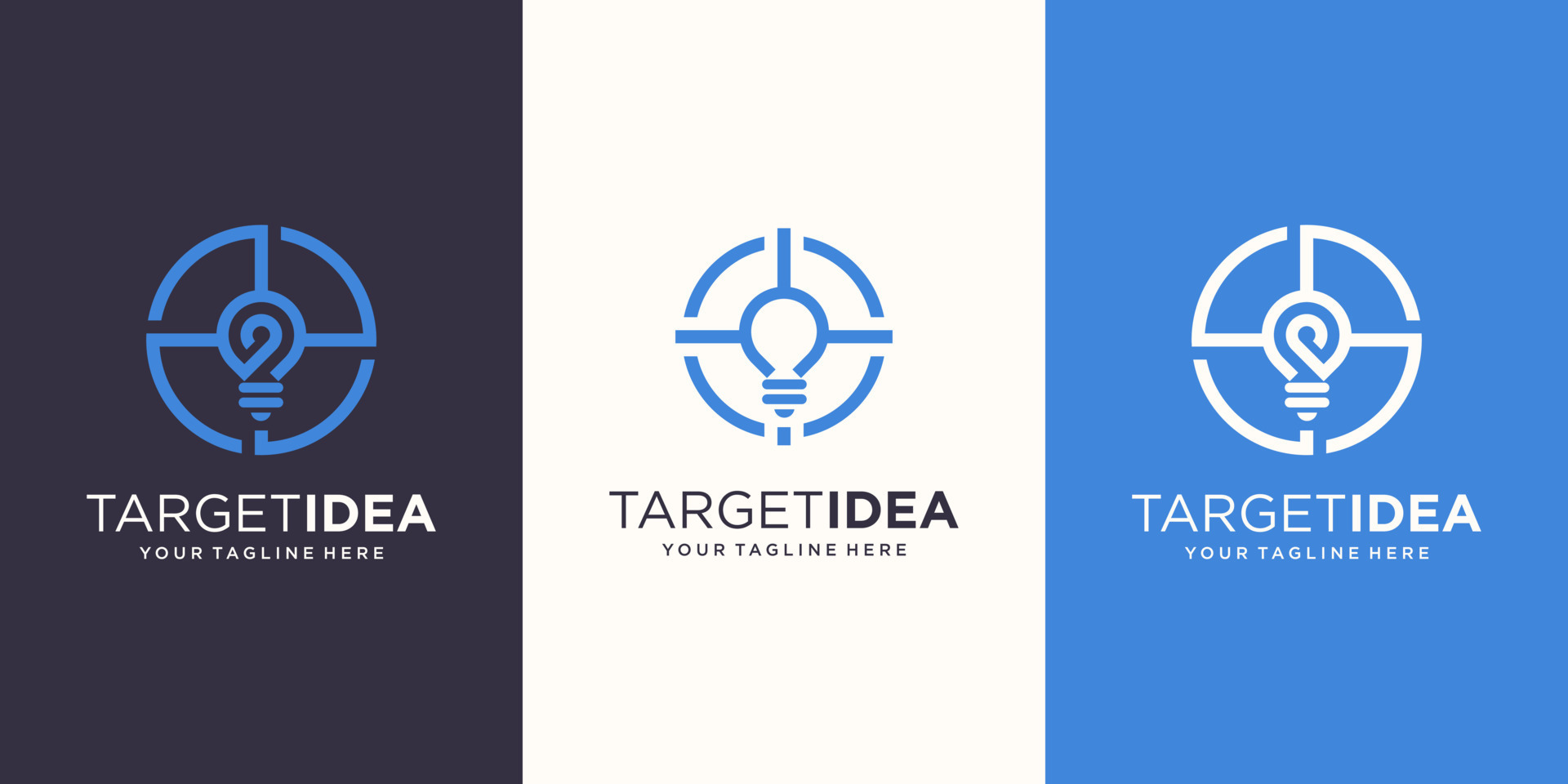 target idea Logo designs Template. symbol bulb combined with target sign. 9474054 Vector Art at ...