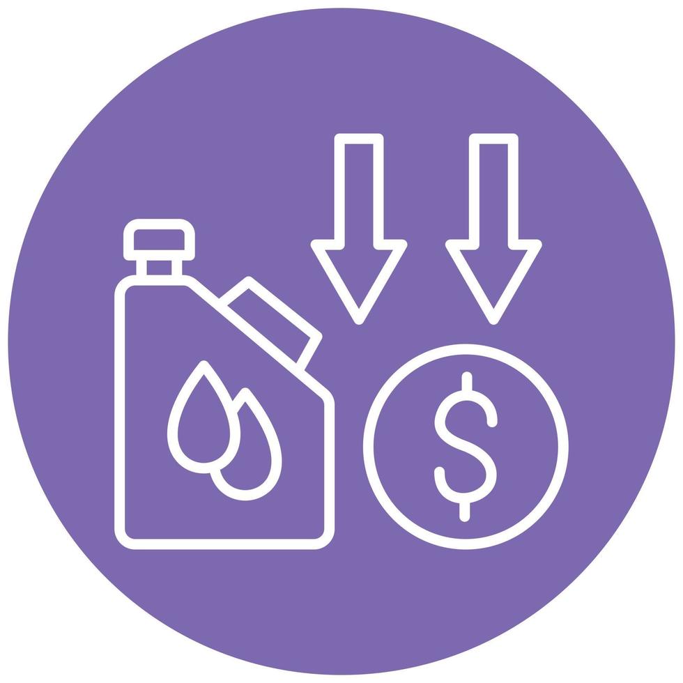 Oil Price Decrease Icon Style 9475767 Vector Art at Vecteezy