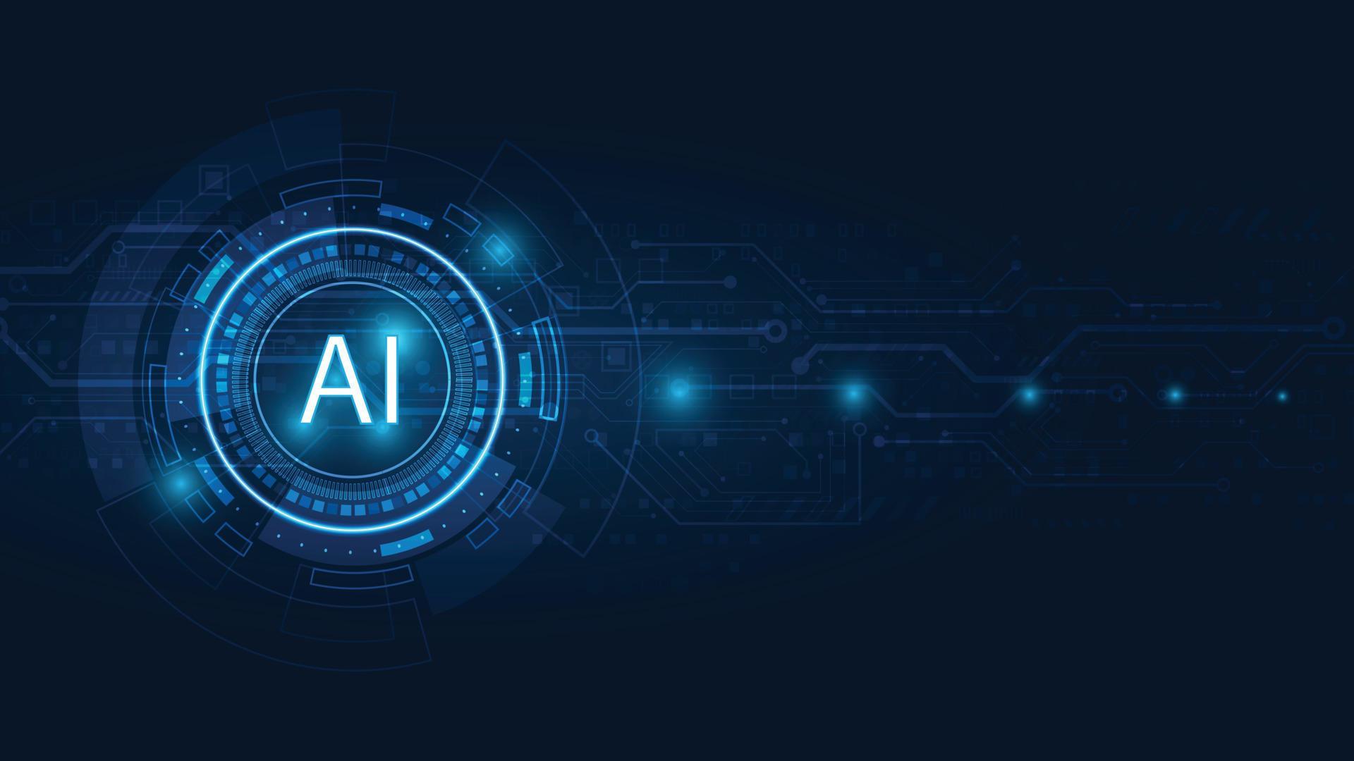 Abstract futuristic digital and technology on dark blue color ...