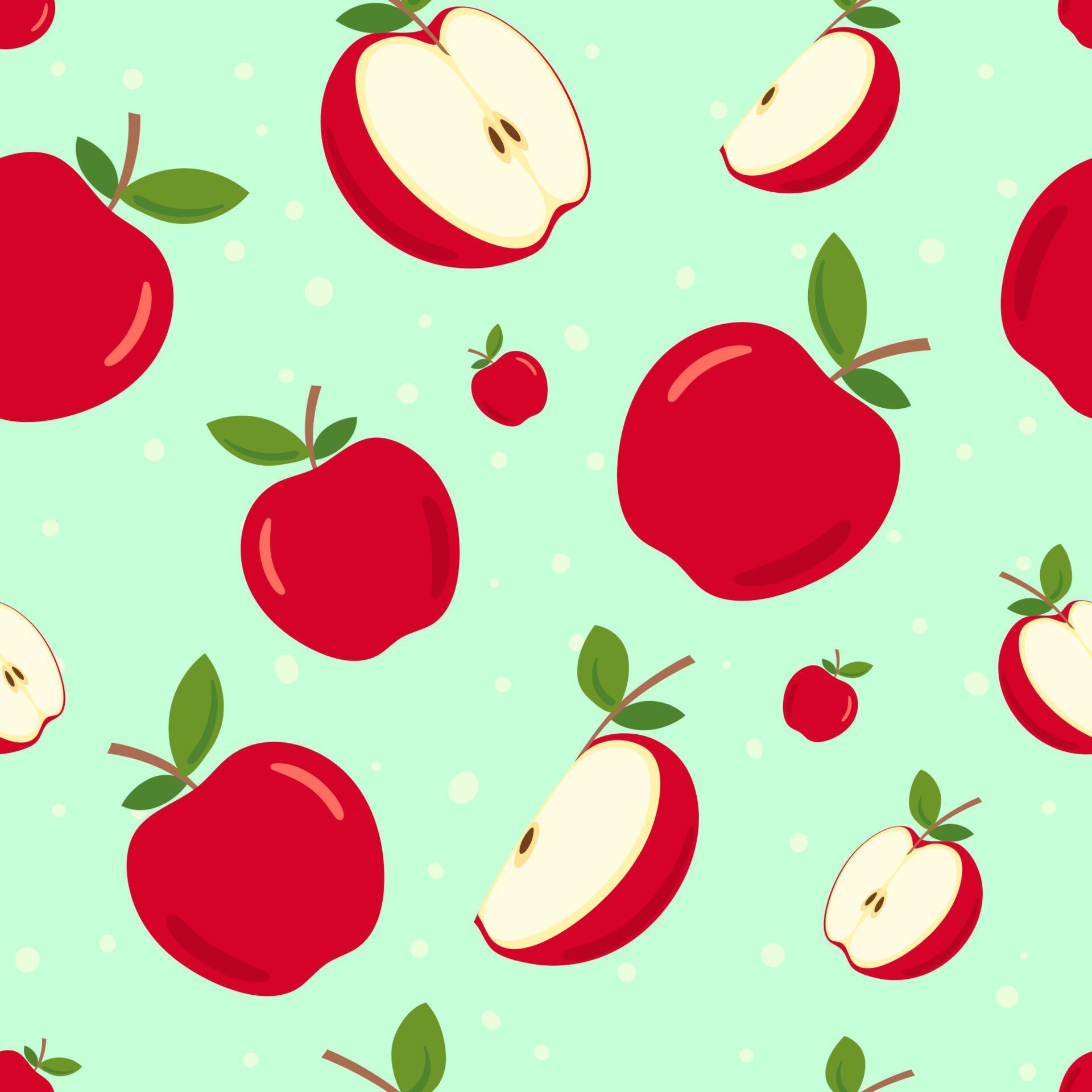 Fruit Apple Vector Seamless Pattern 9482829 Vector Art At Vecteezy