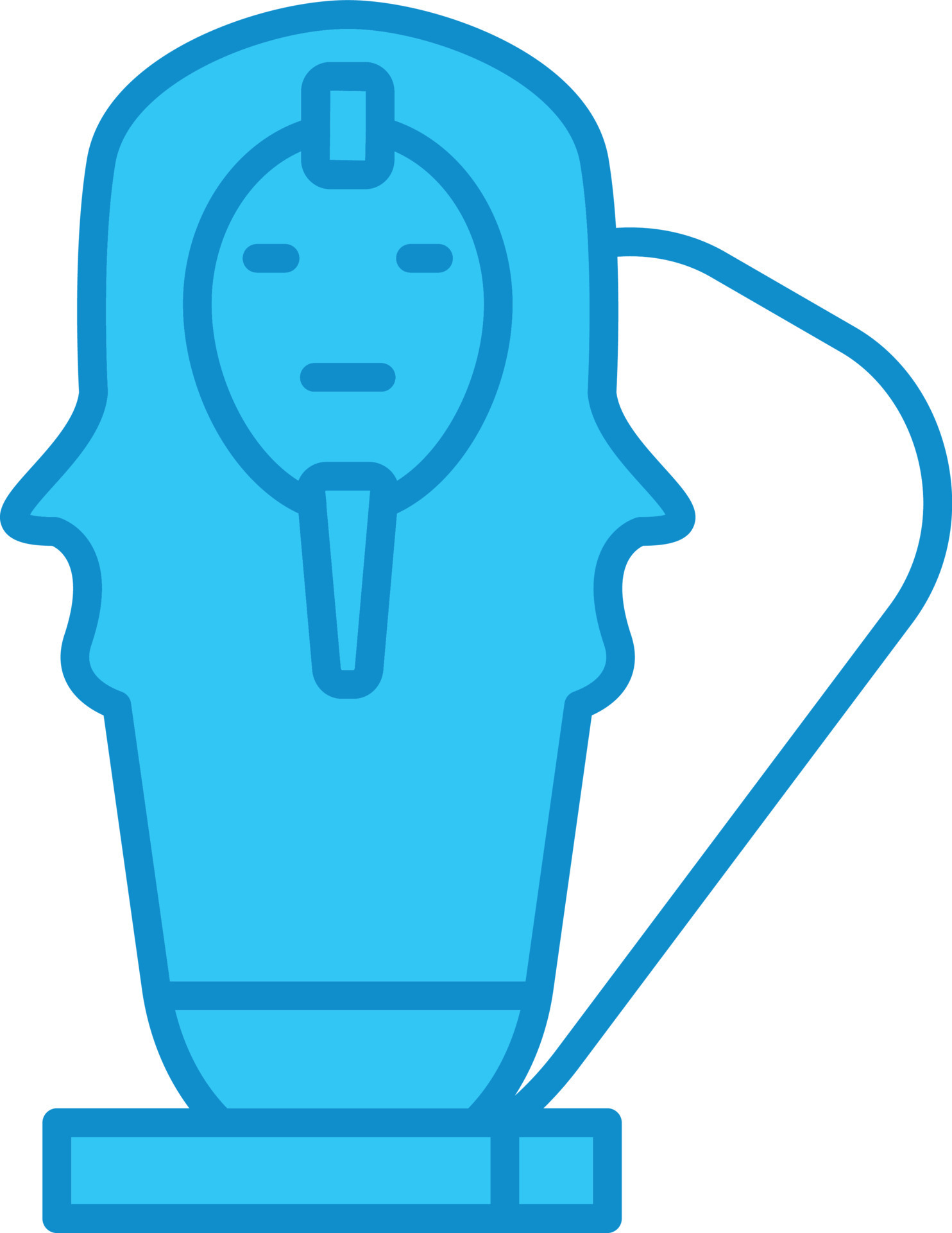 Sarcophagus Line Filled Blue 9483265 Vector Art at Vecteezy