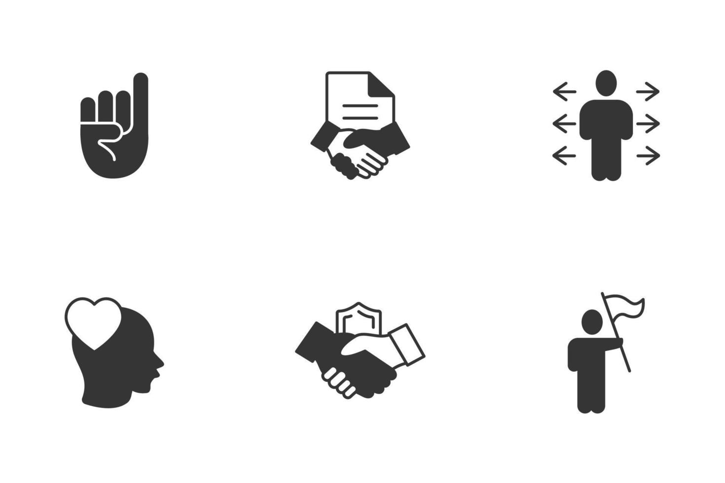 Commitment Icons Set Commitment Pack Symbol Vector Elements For