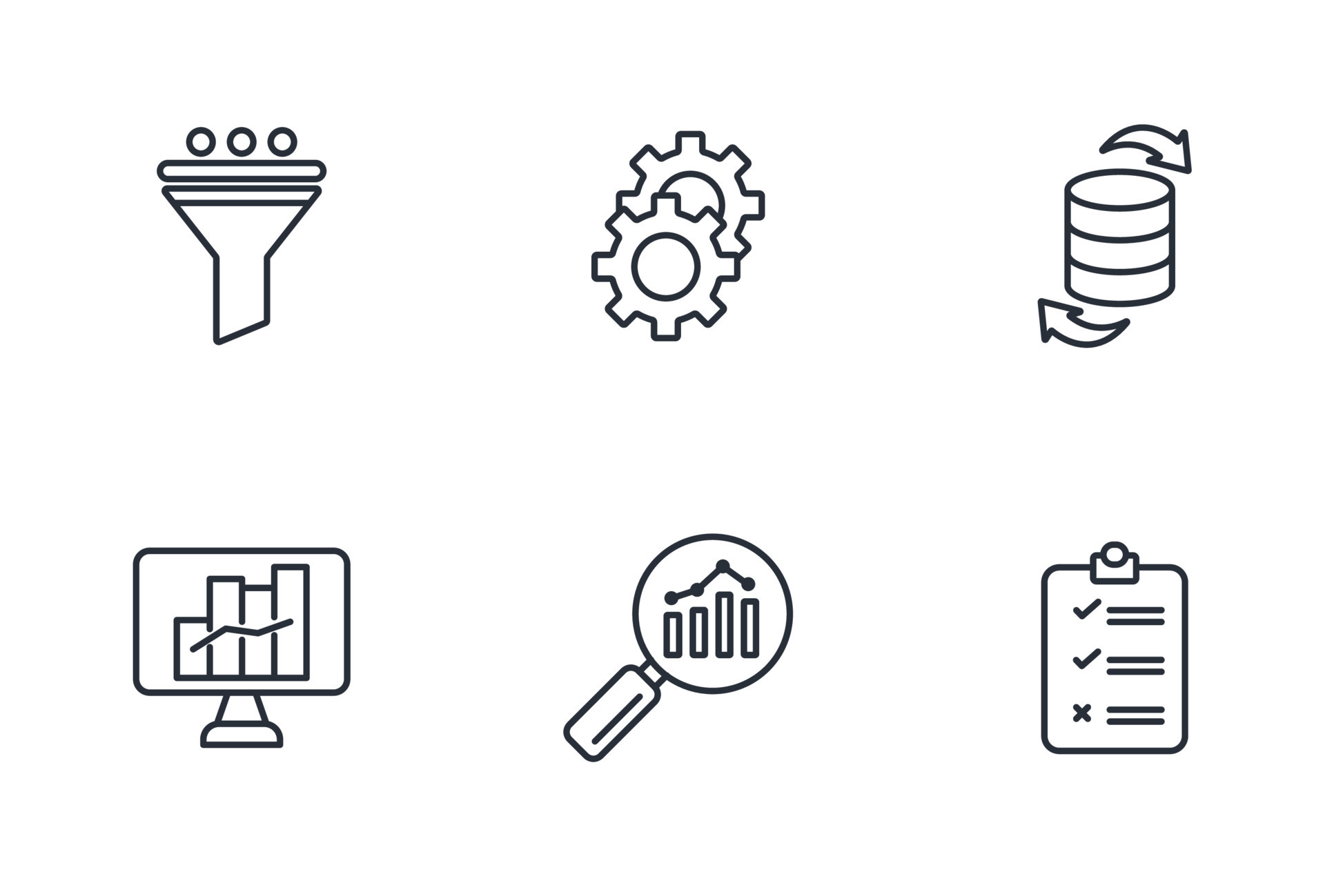 Data Mining Is The Process Of Discovering Patterns In Large Data Sets Icons Set Data Mining Is