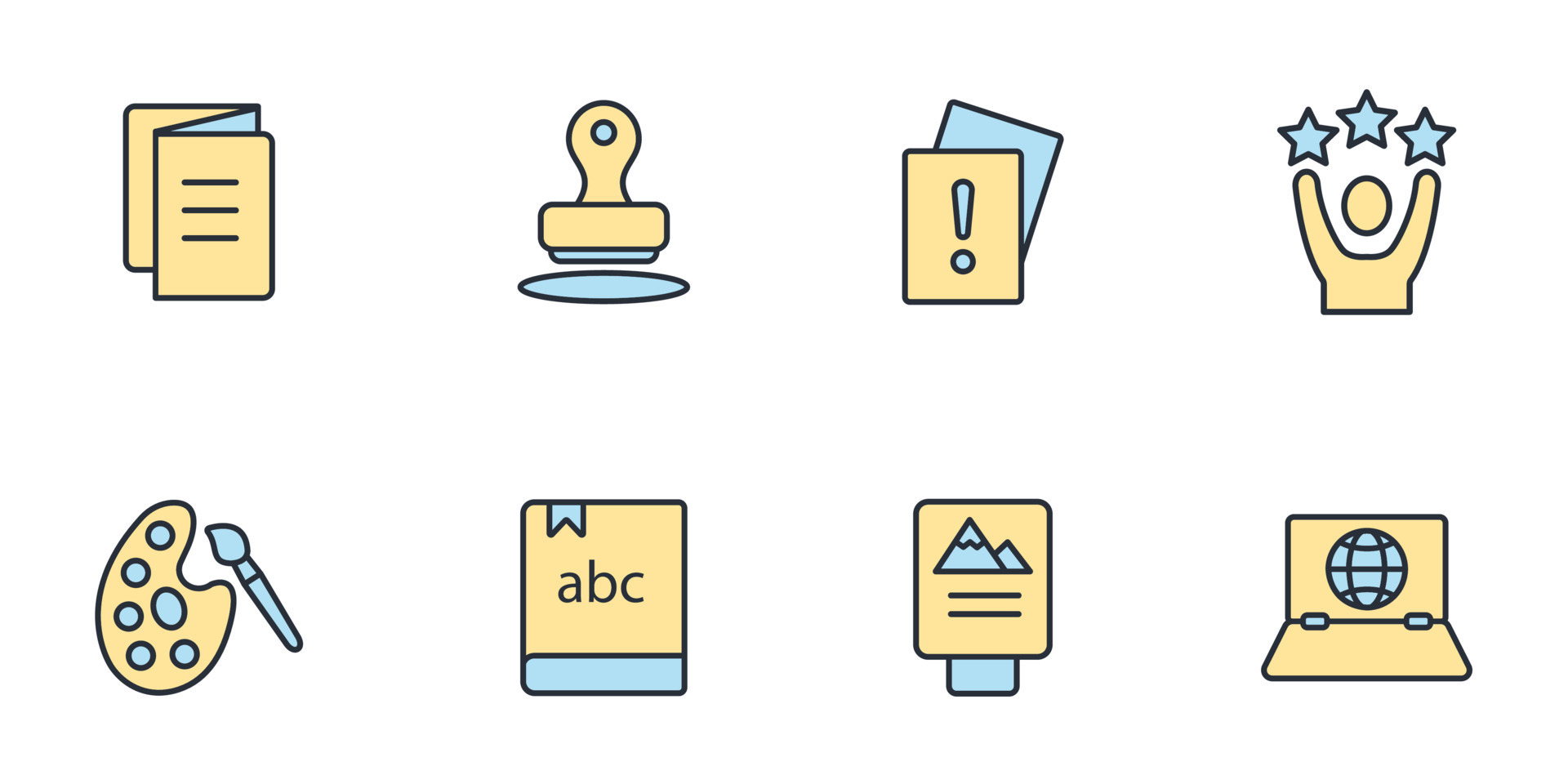 corporate design and corporate identity icons set . corporate design ...