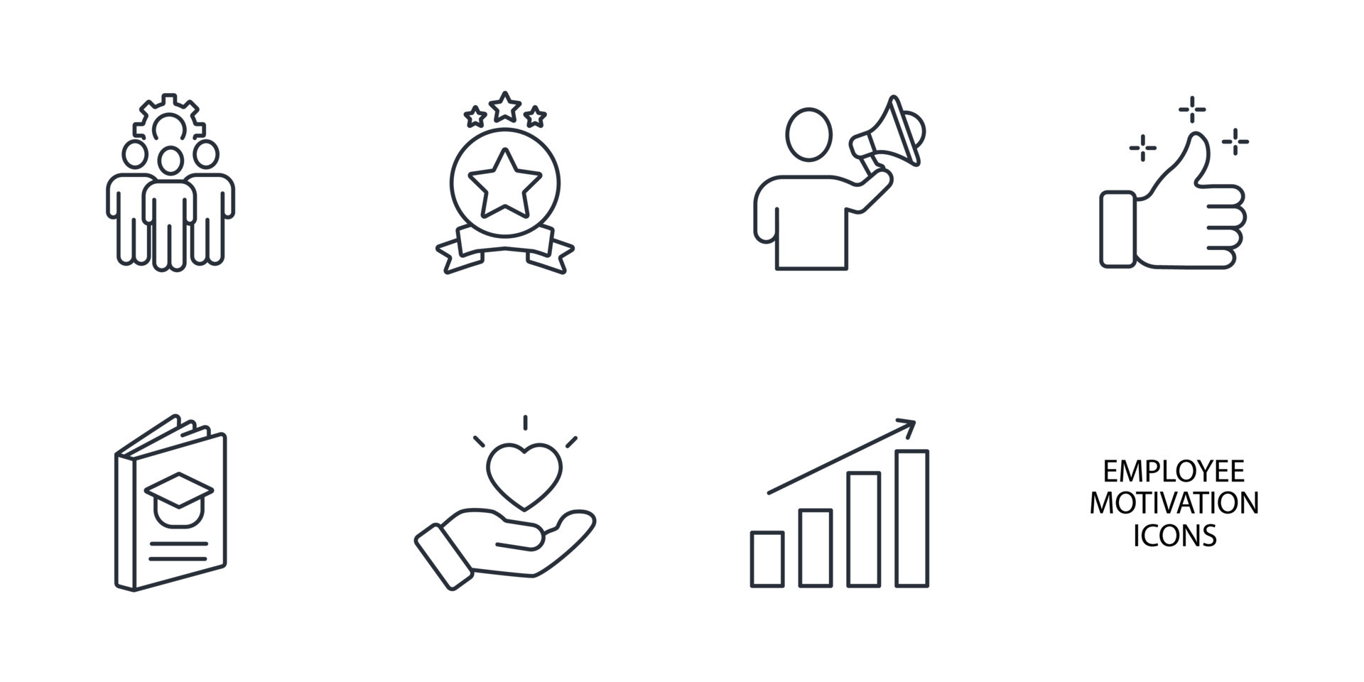 employee motivation icons set . employee motivation pack symbol vector ... employee motivation icons set . employee motivation pack symbol vector ...