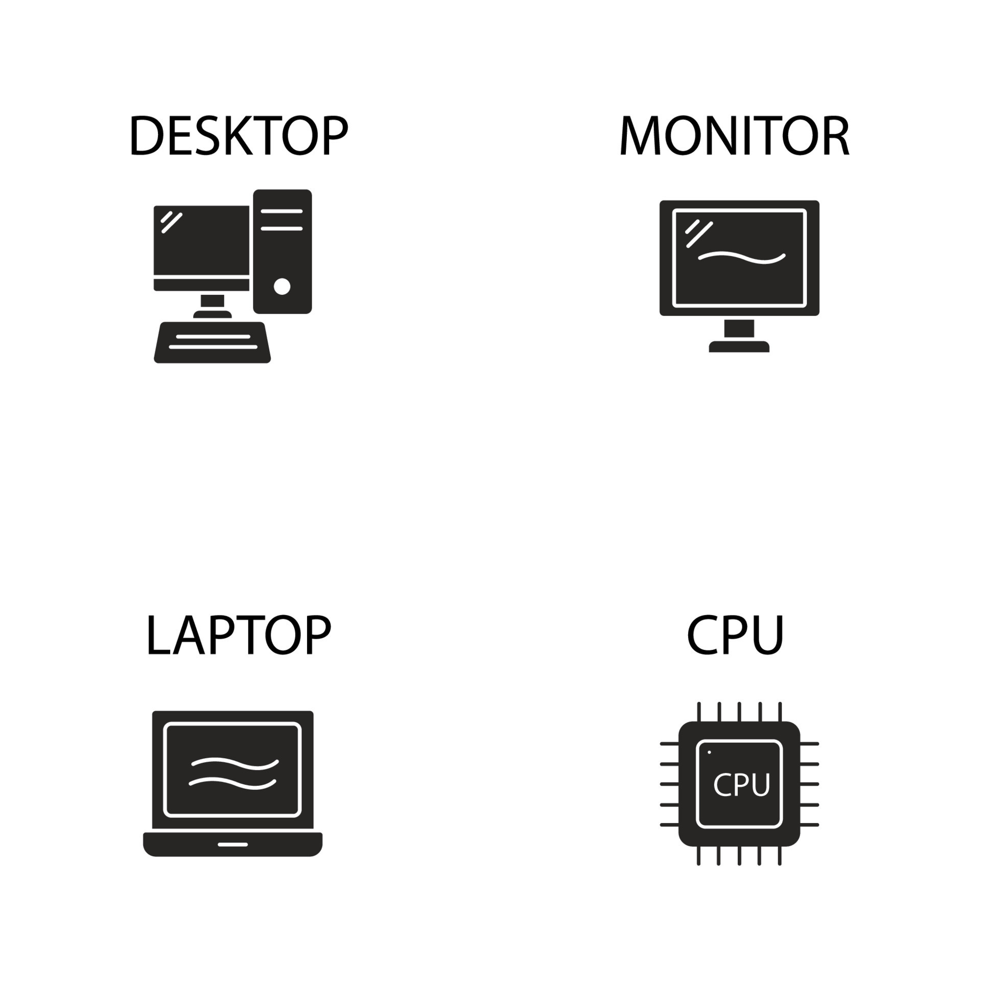 conjunto de iconos de componentes de computadora. componentes de ... conjunto de iconos de componentes de computadora. componentes de ...