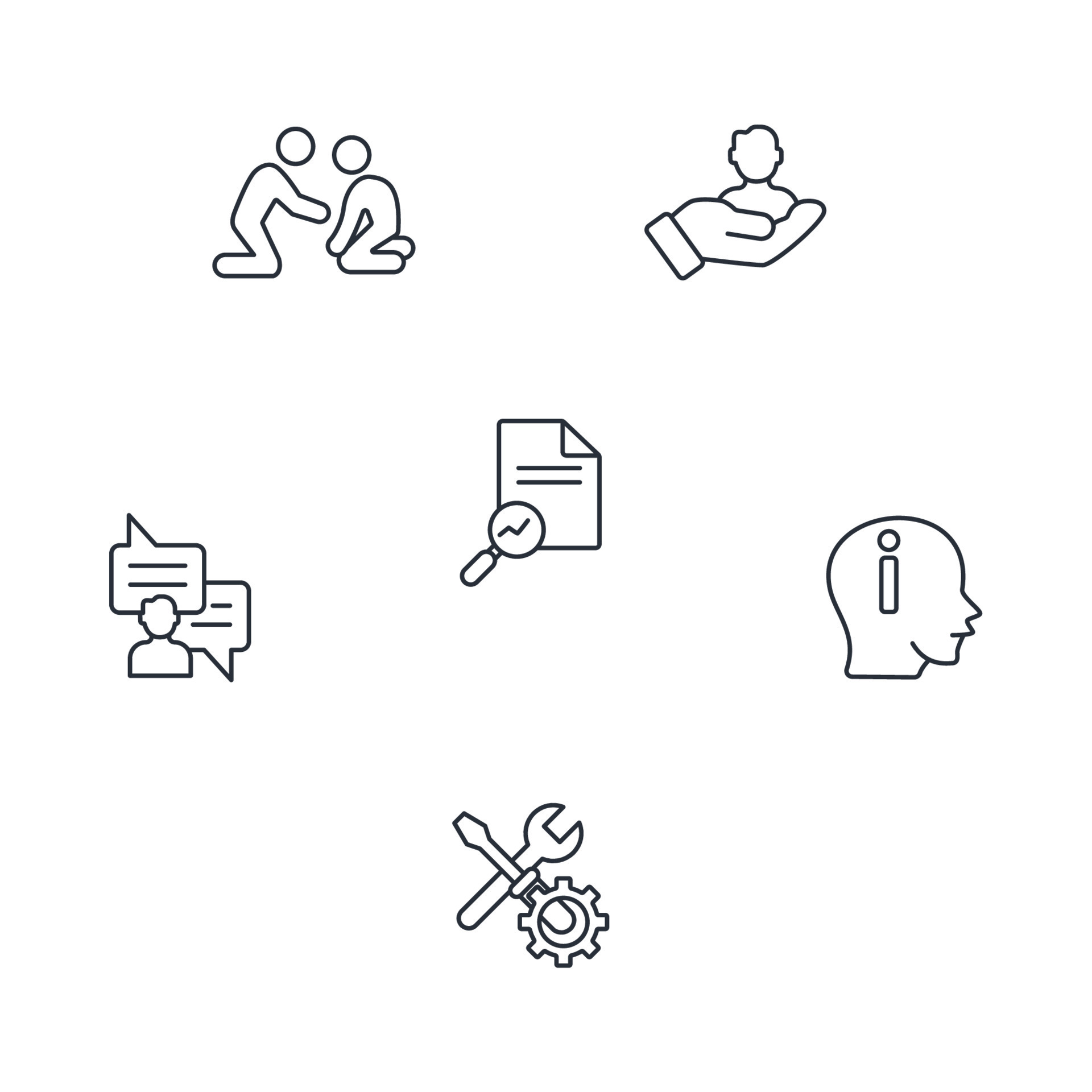 Problem Solving Icons Set Problem Solving Pack Symbol Vector Elements