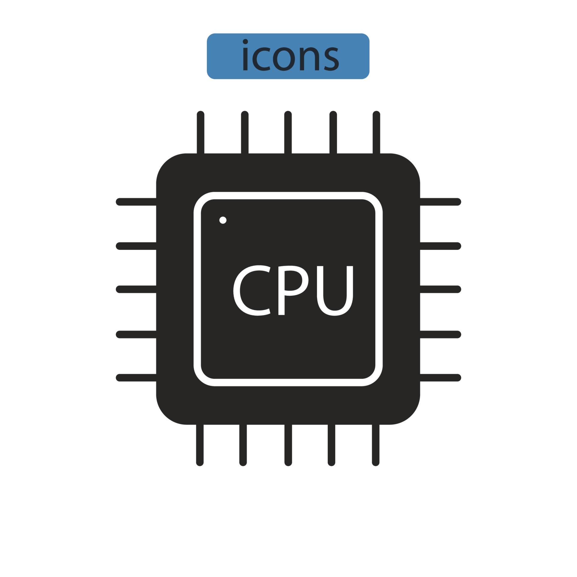 cpu icons symbol vector elements for infographic web 9484712 Vector Art at Vecteezy