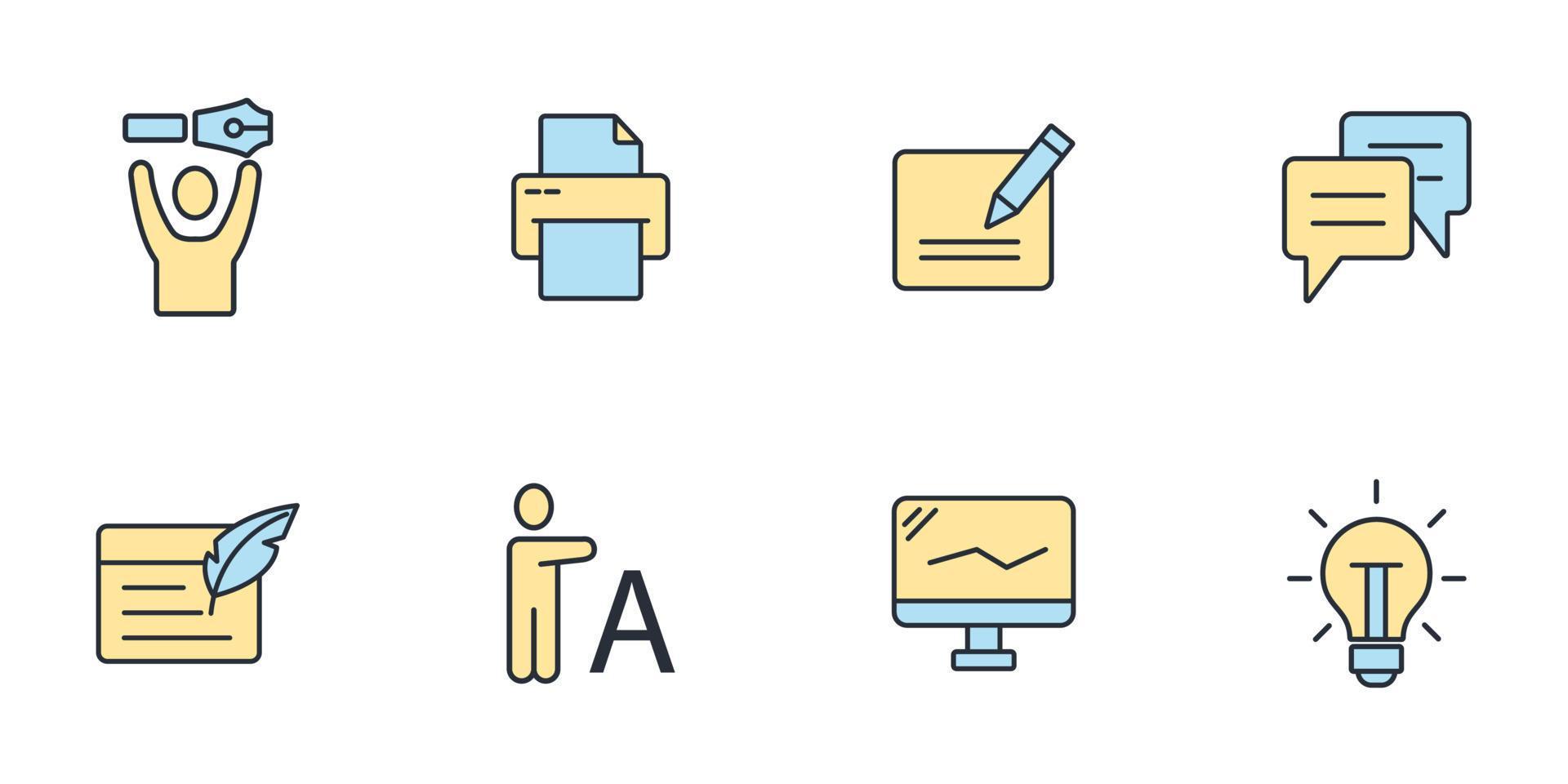 Graphic design icons set . Graphic design pack symbol vector elements ...