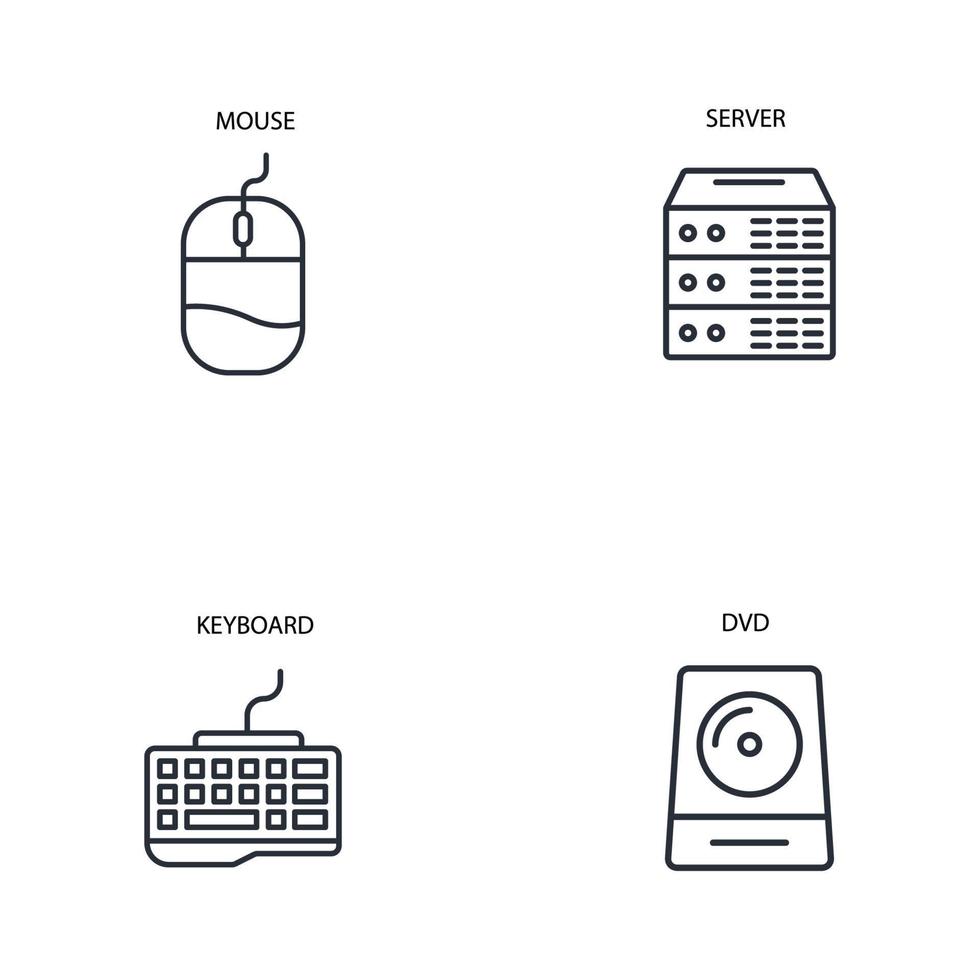 conjunto de iconos de componentes de computadora. componentes de ... conjunto de iconos de componentes de computadora. componentes de ...