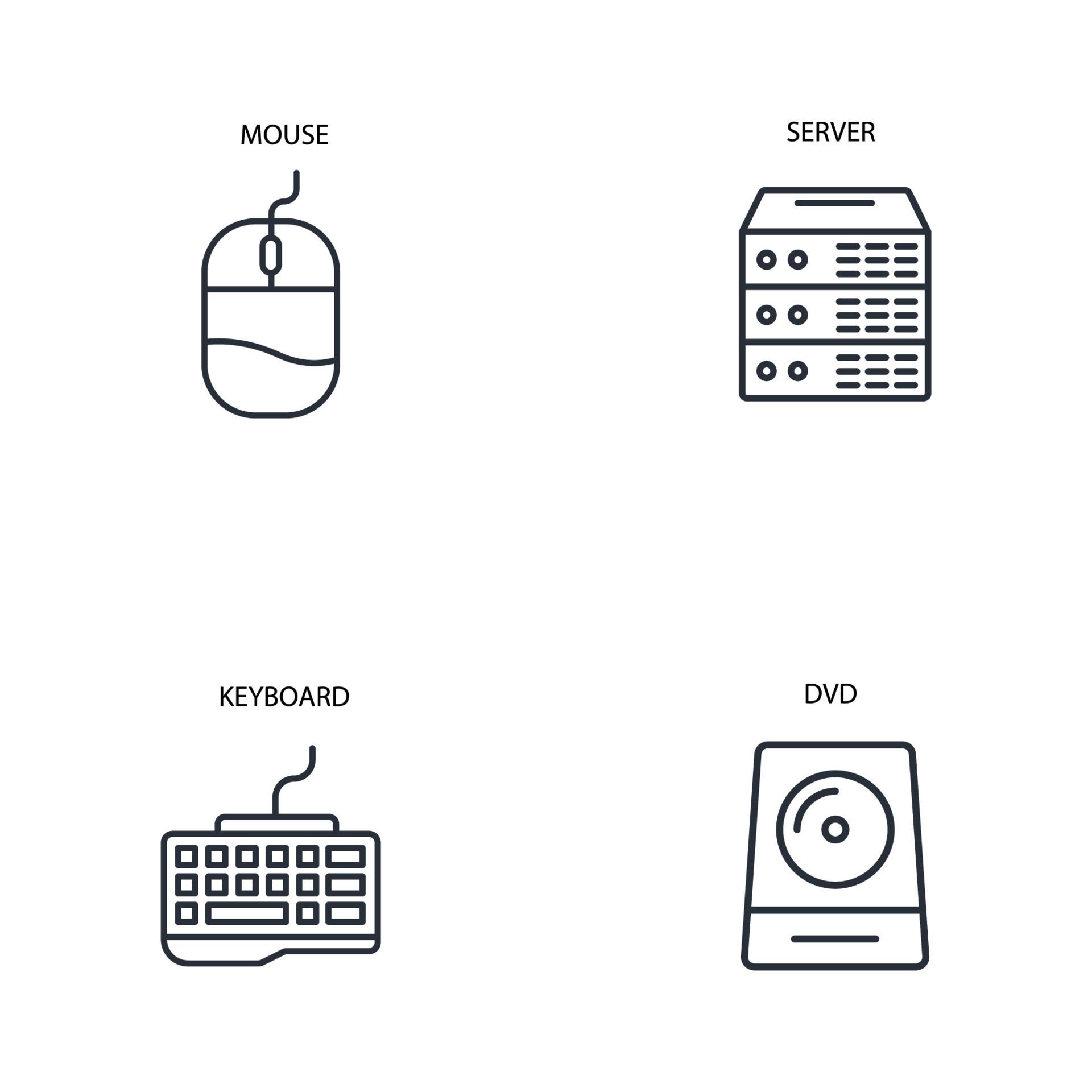 conjunto de iconos de componentes de computadora. componentes de ... conjunto de iconos de componentes de computadora. componentes de ...
