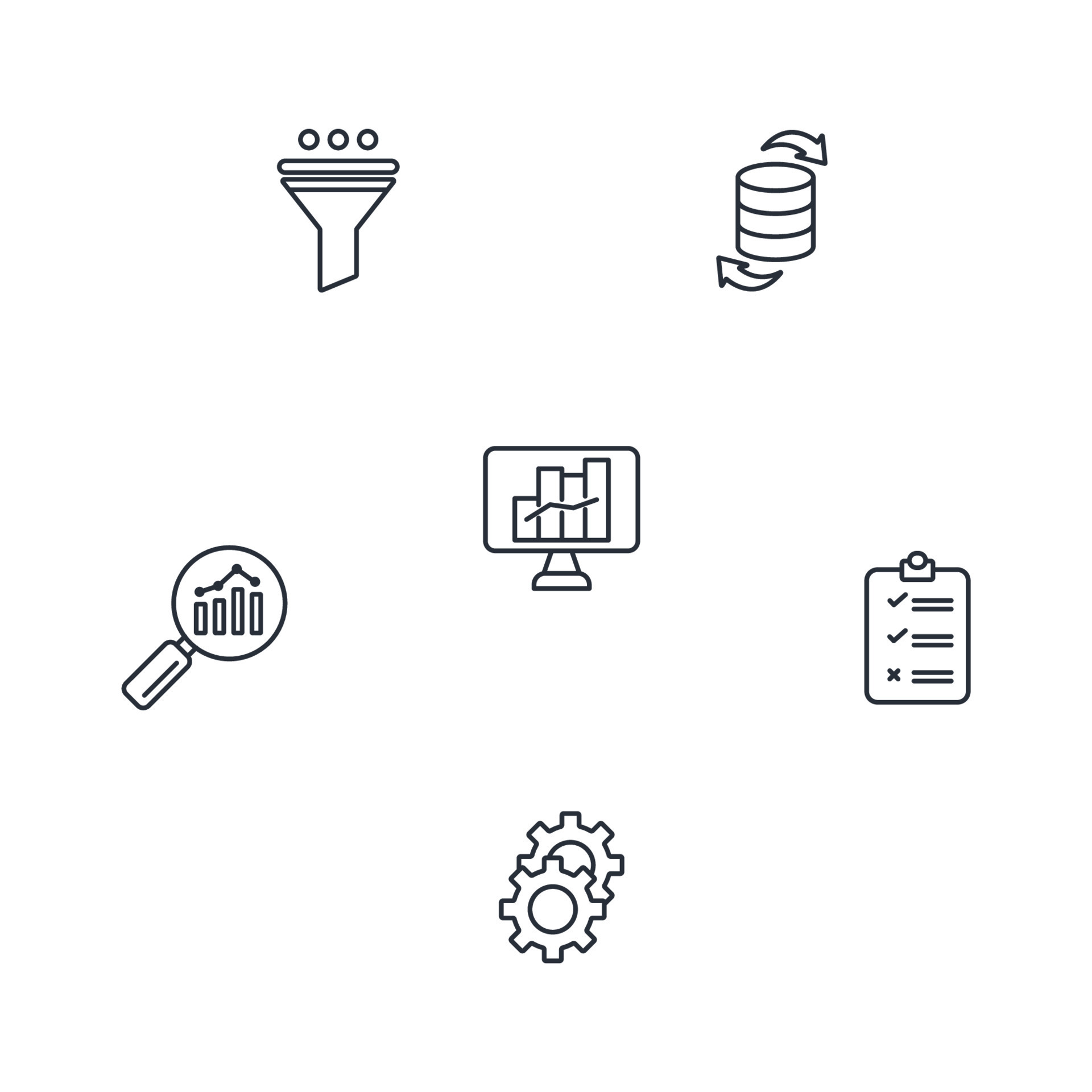 Data Mining Is The Process Of Discovering Patterns In Large Data Sets Icons Set Data Mining Is