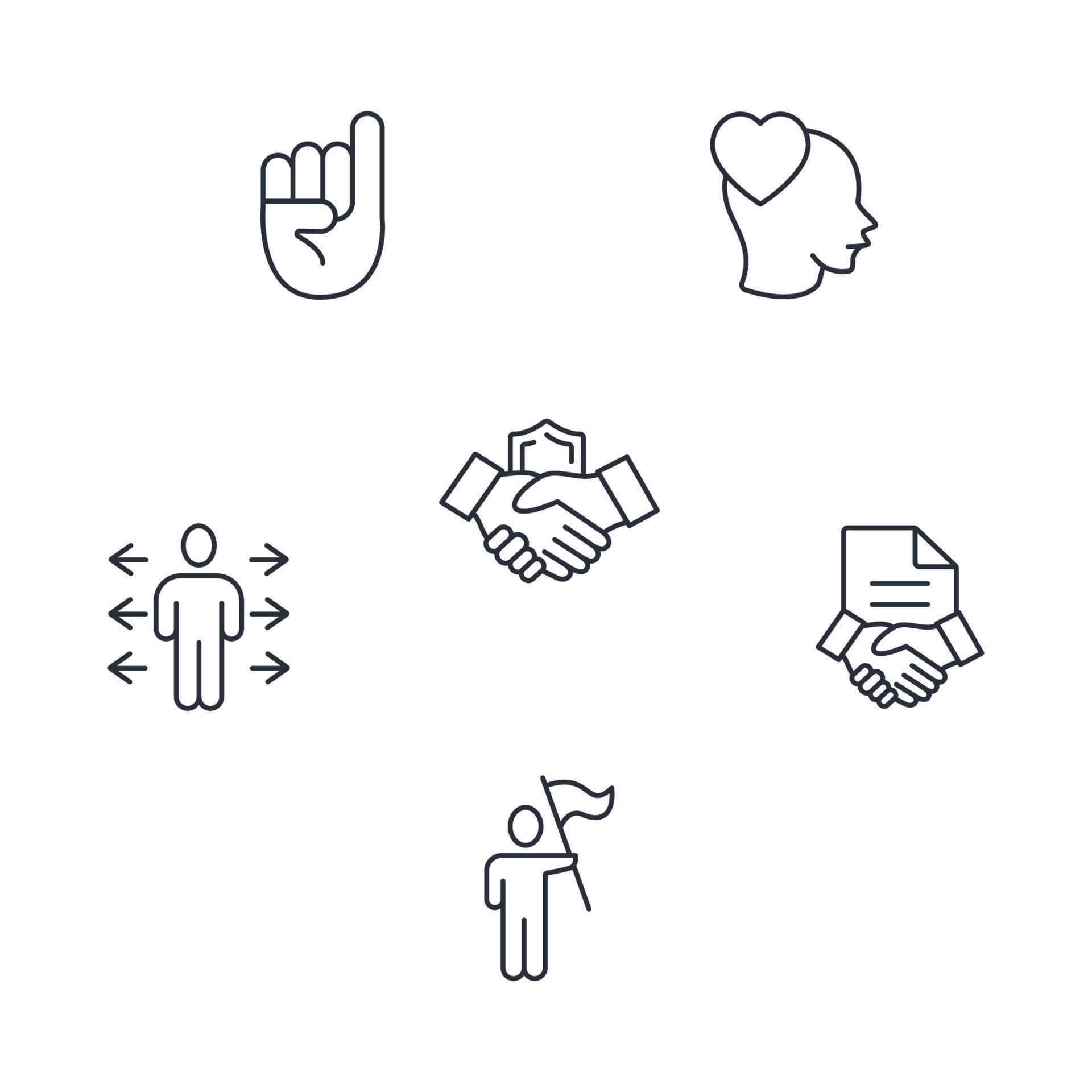 Commitment Icons Set Commitment Pack Symbol Vector Elements For