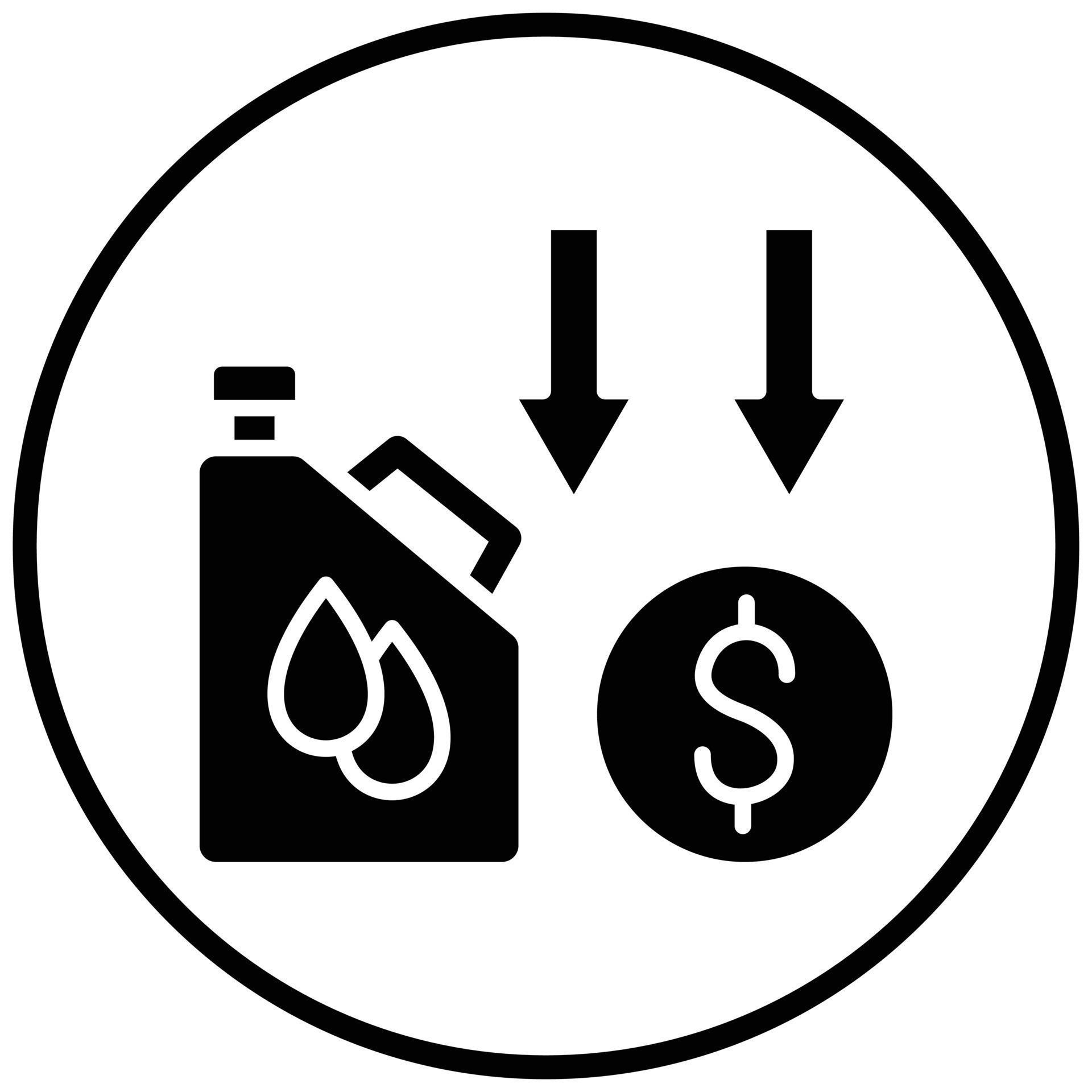 Oil Price Decrease Icon Style 9485831 Vector Art at Vecteezy
