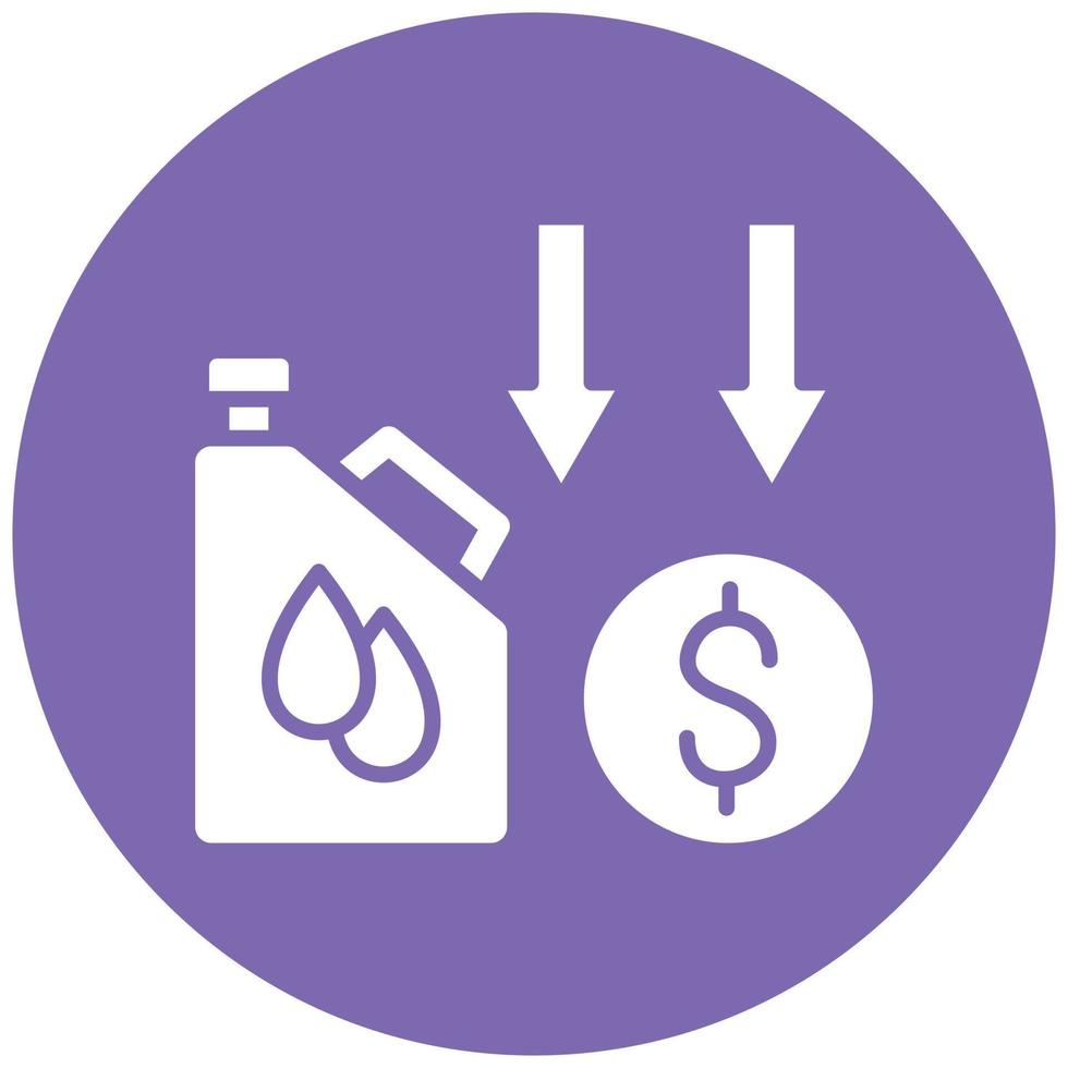 Oil Price Decrease Icon Style 9486023 Vector Art at Vecteezy