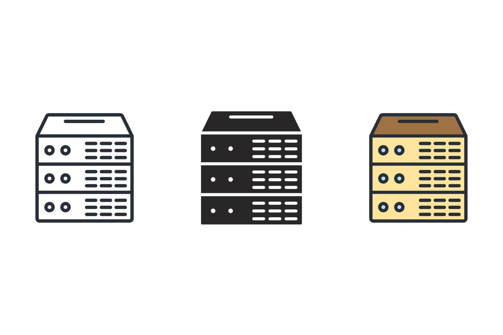 Server icons symbol vector elements for infographic web 9486091 Vector ...