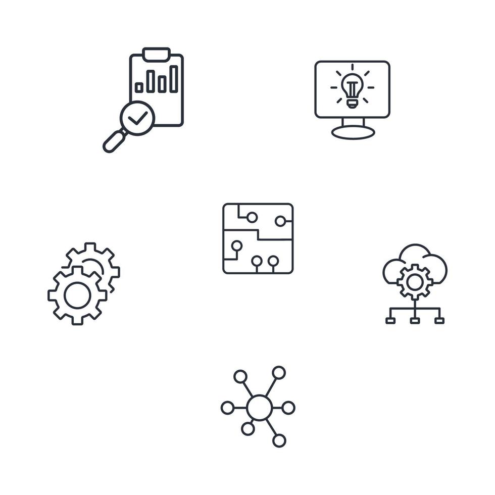 About Machine Learning Icons Set About Machine Learning Pack Symbol Vector Elements For