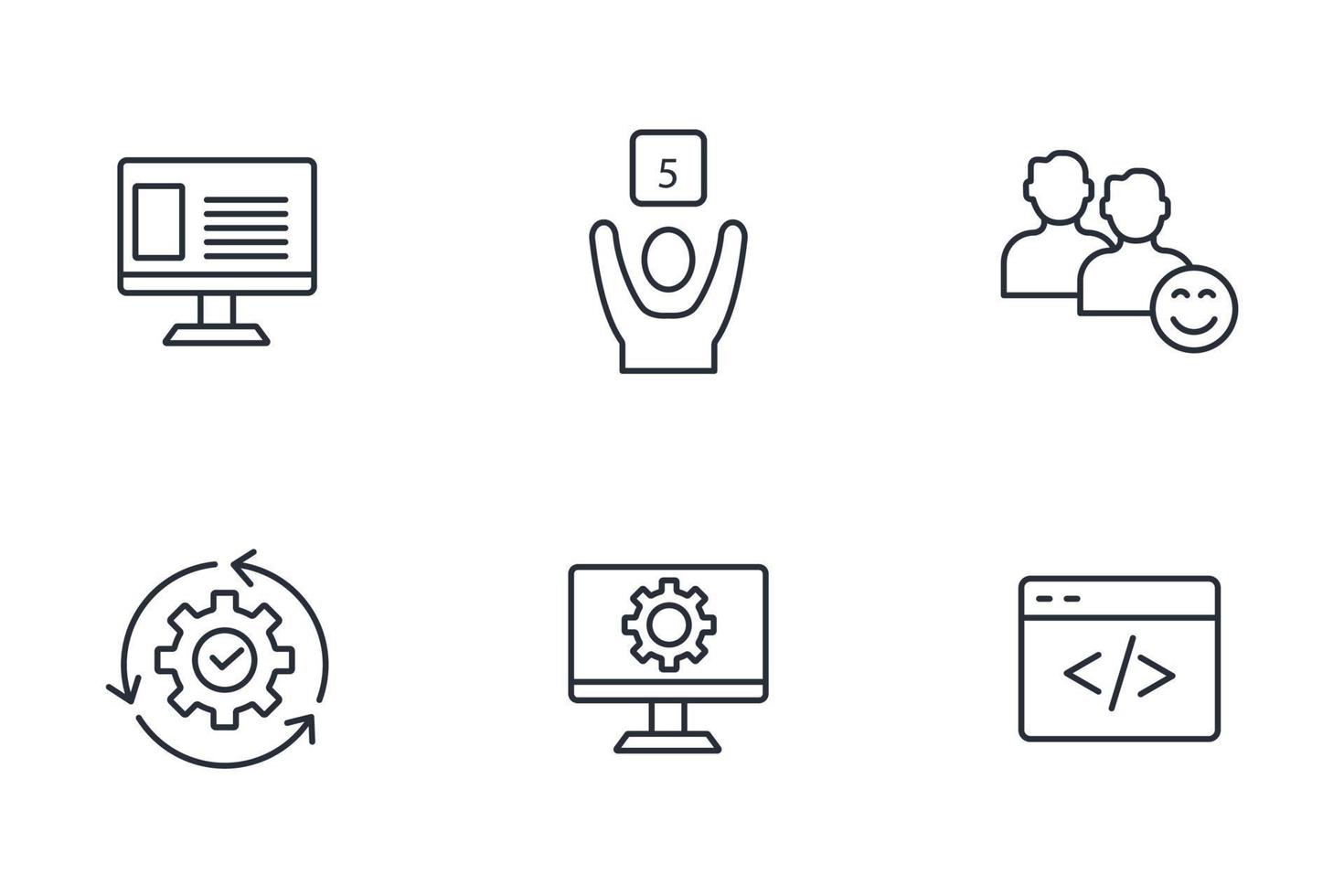 Mobile First Responsive web design icons set . Mobile First Responsive ...