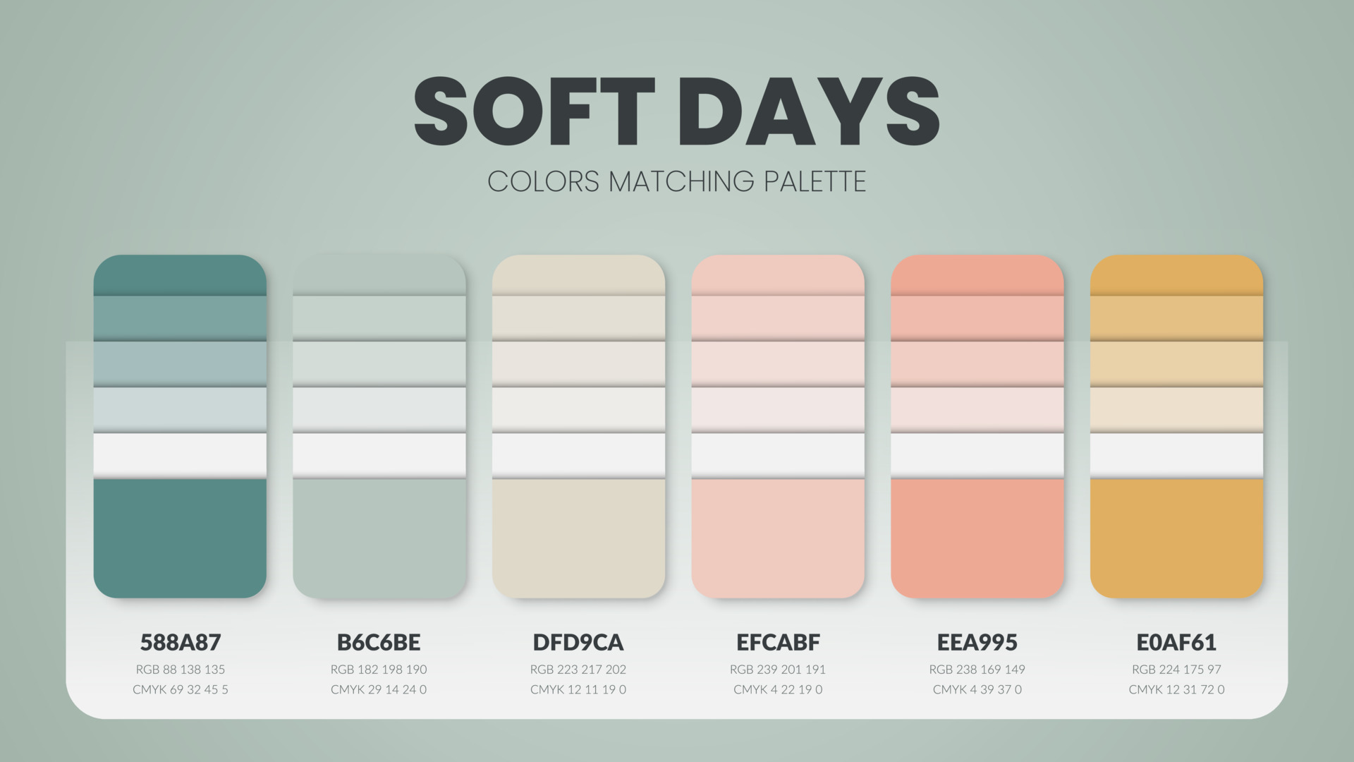 Soft color matching palettes or color schemes are trends combinations ... Soft color matching palettes or color schemes are trends combinations ...
