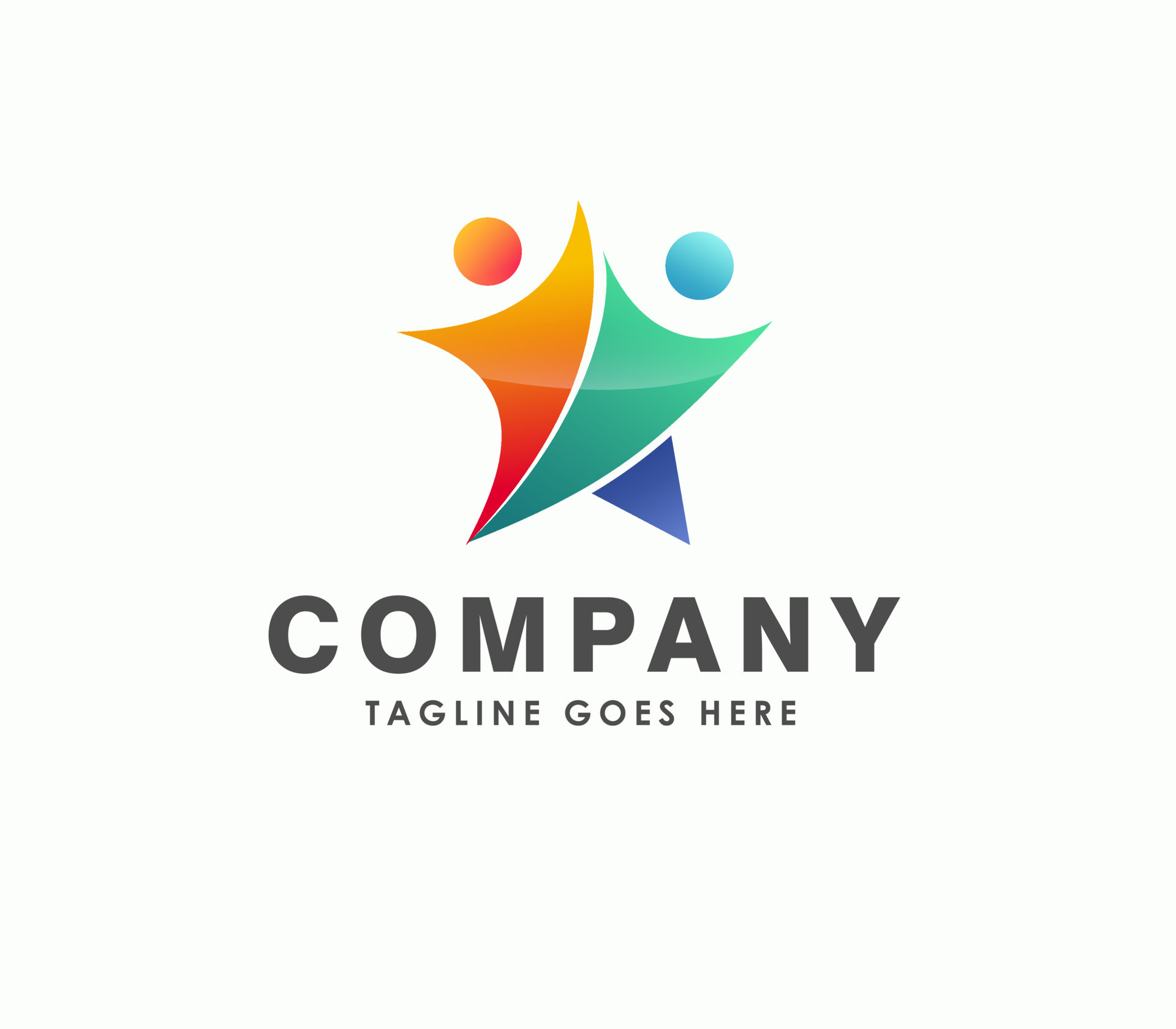 Business Teamwork Or Unity Logo Design Symbol Vector Abstract Star