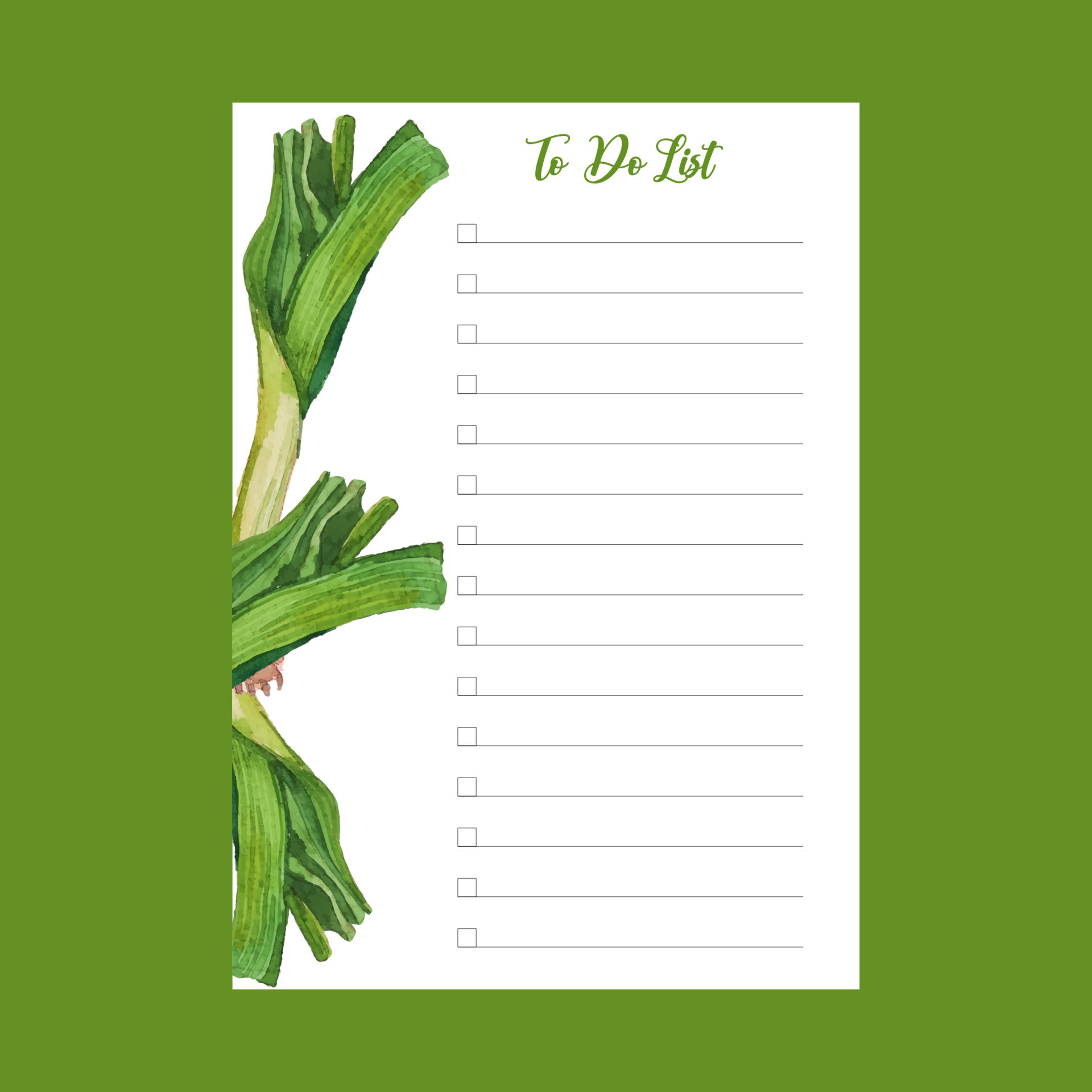 to do list template with watercolor illustration 9494297 Vector Art at ...