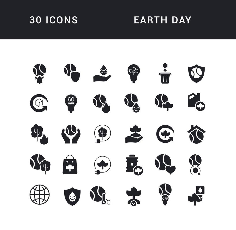 Vector Simple Icons of Earth Day 9501847 Vector Art at Vecteezy