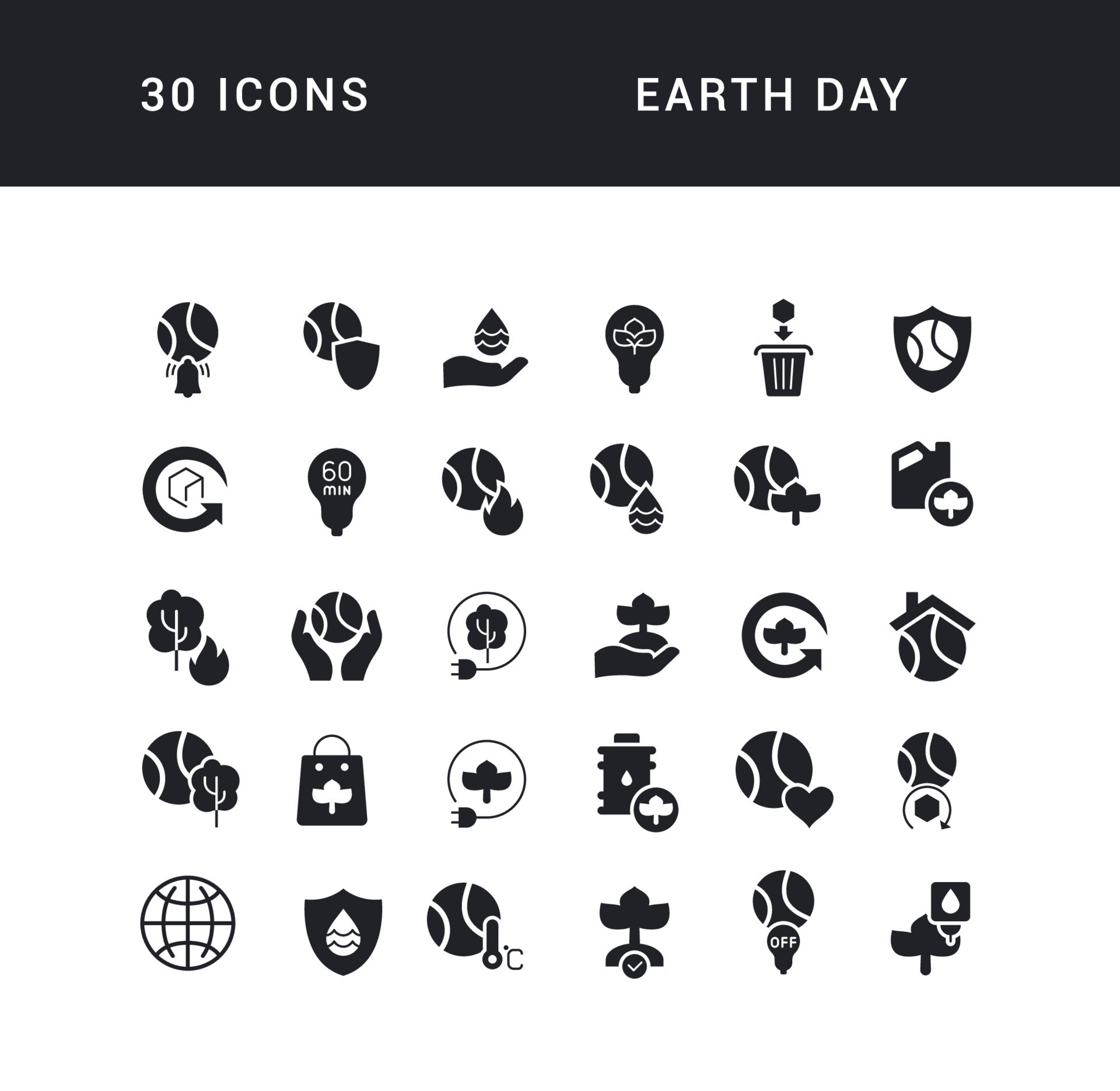 Vector Simple Icons of Earth Day 9501847 Vector Art at Vecteezy