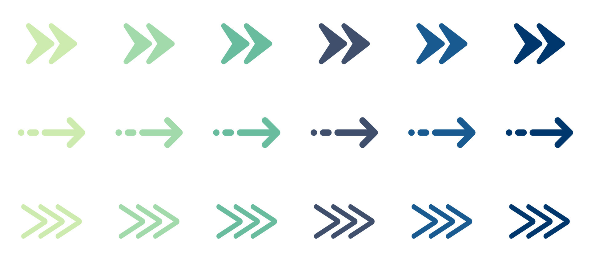 Colorful Arrow Digital Icon Set. Direction, Navigation, Orientation, Download Cursor Pictogram ...