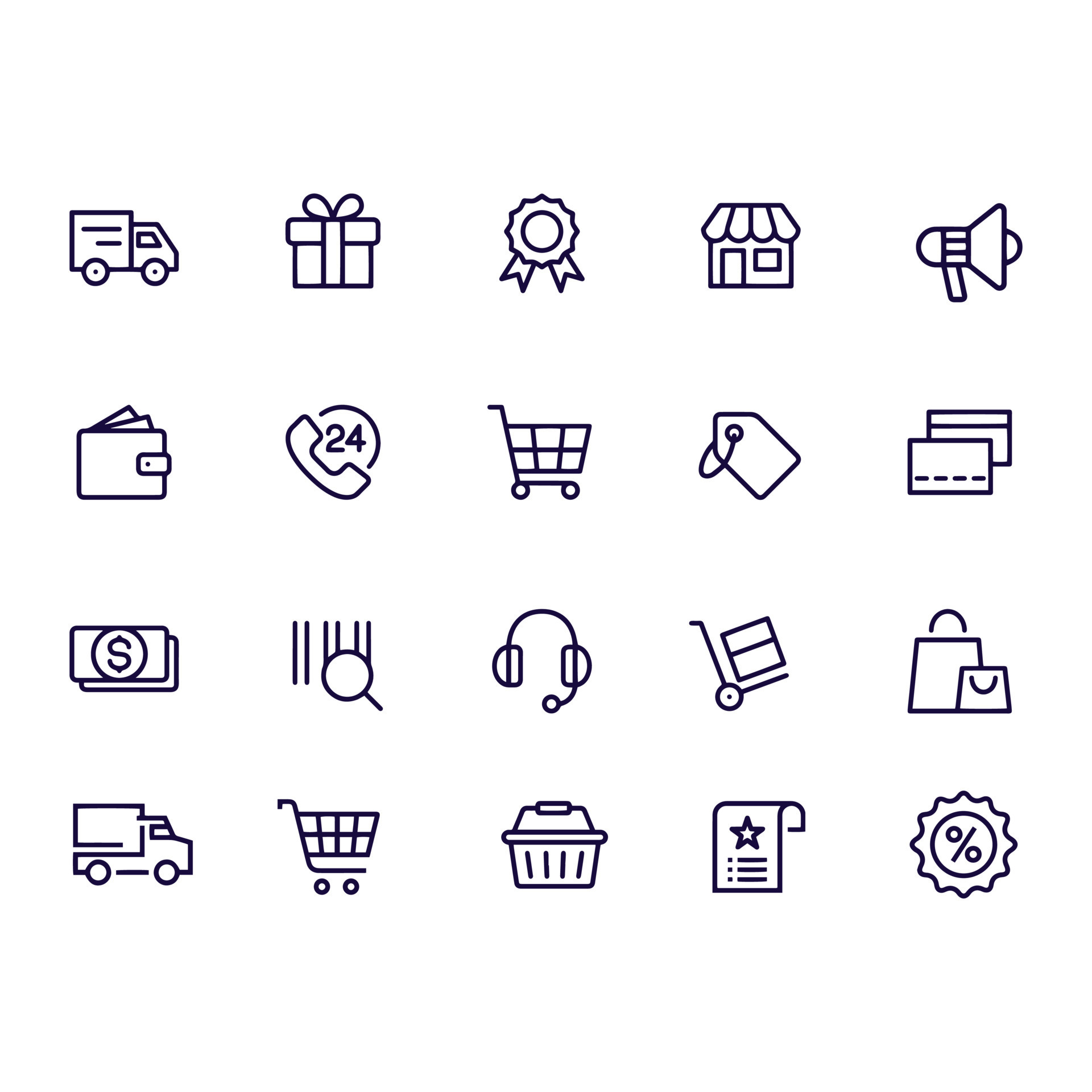 Retail icons vector design 9520374 Vector Art at Vecteezy