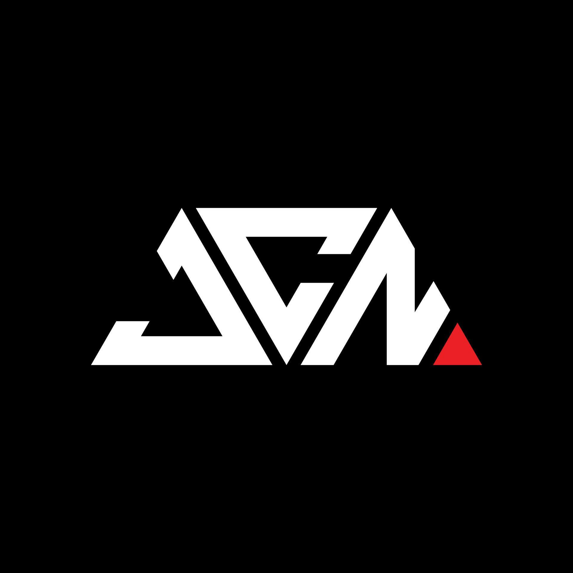 jcn diseño de logotipo de letra triangular con forma de triángulo. monograma de diseño del ...