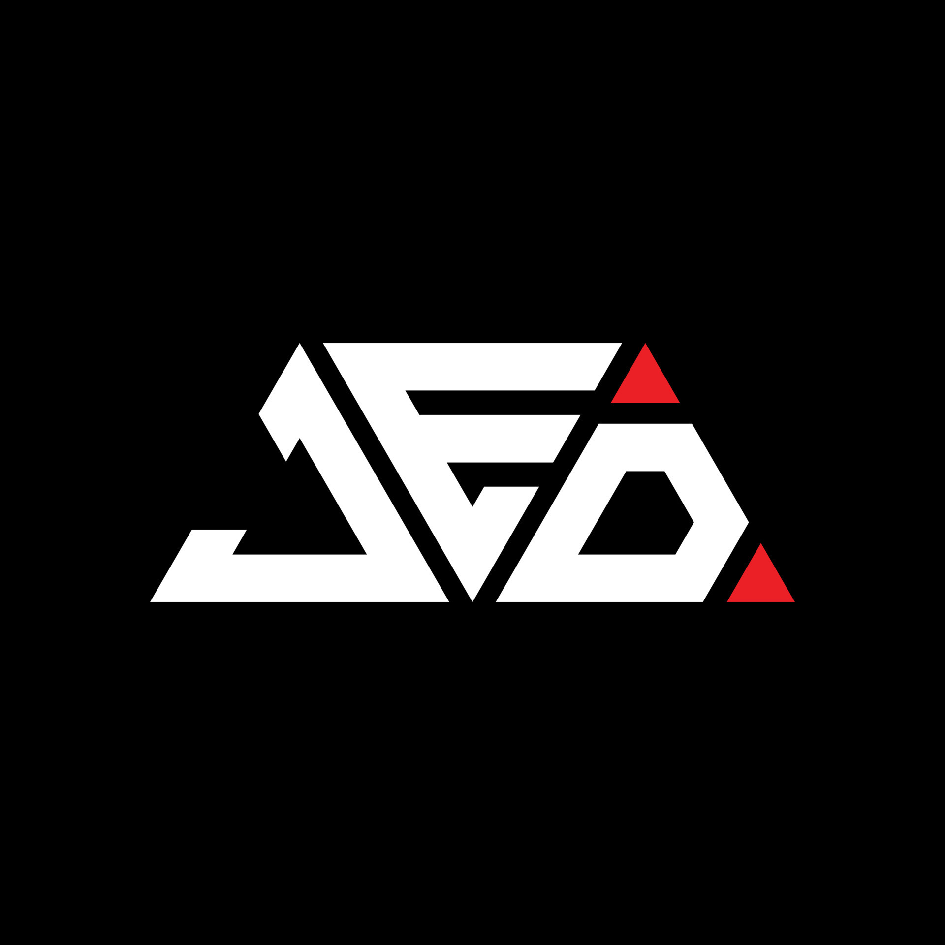 JED triangle letter logo design with triangle shape. JED triangle logo ...