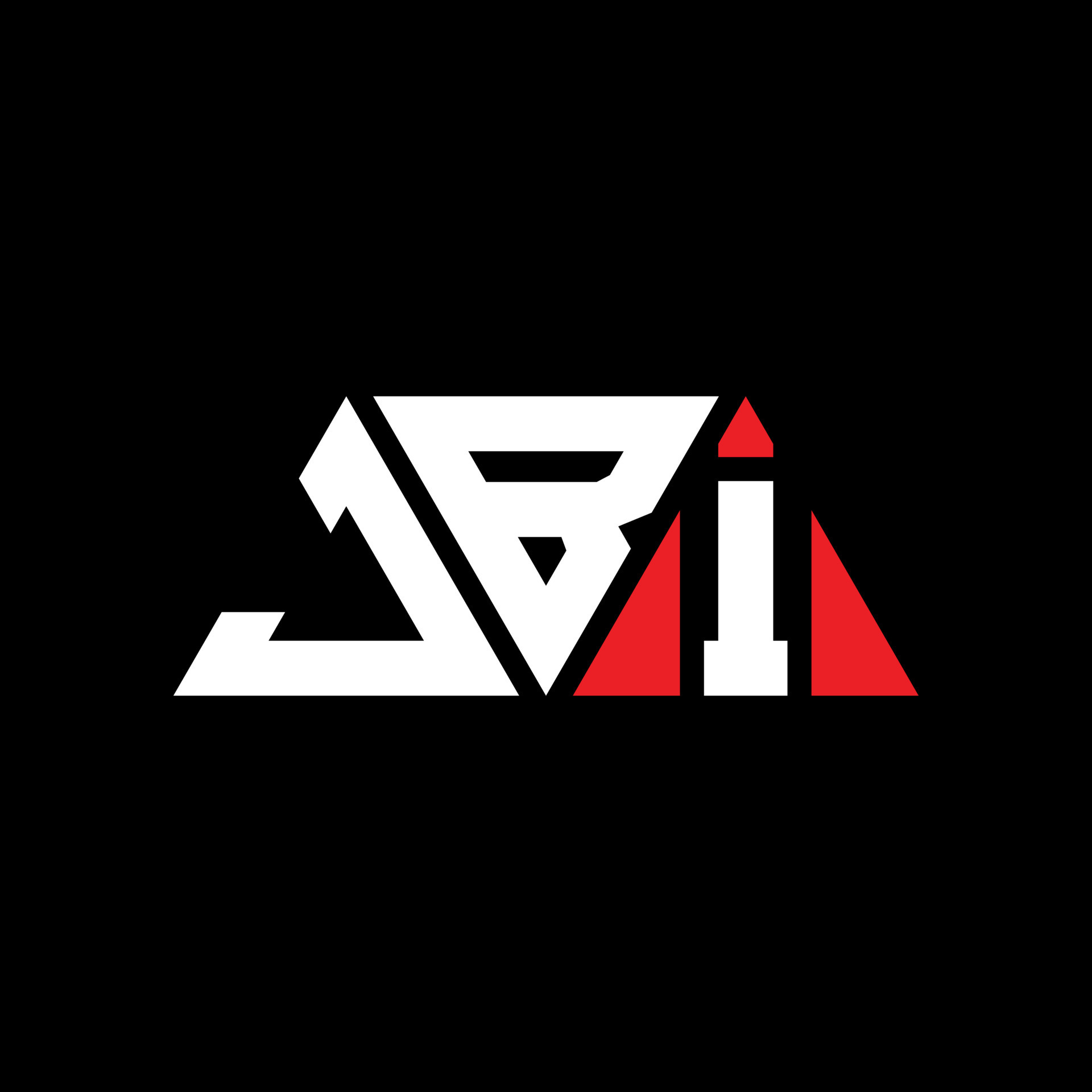 JBI triangle letter logo design with triangle shape. JBI triangle logo design monogram. JBI ...