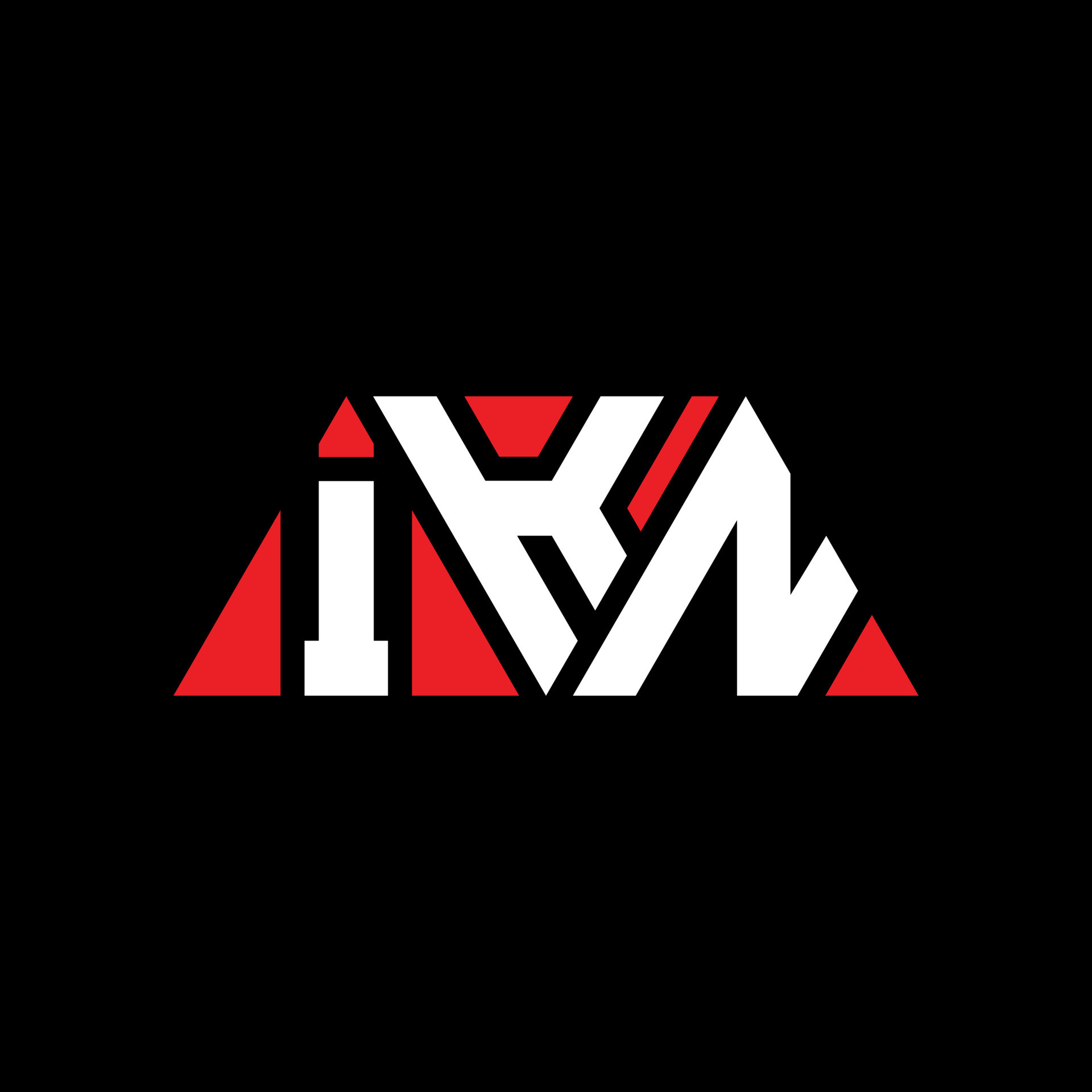 Diseño De Logotipo De Letra Triangular Ikn Con Forma De Triángulo Monograma De Diseño Del