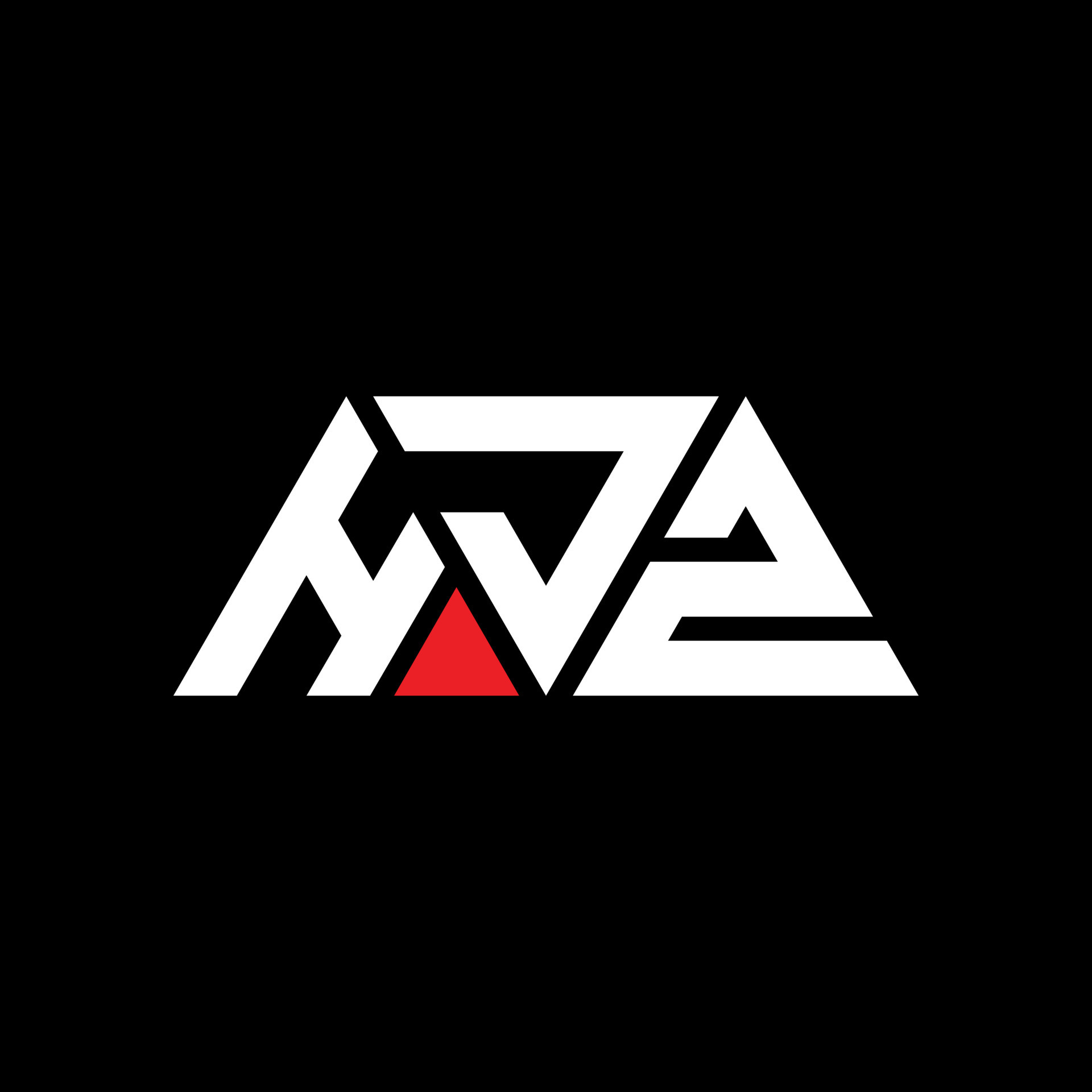 HJZ triangle letter logo design with triangle shape. HJZ triangle logo design monogram. HJZ ...