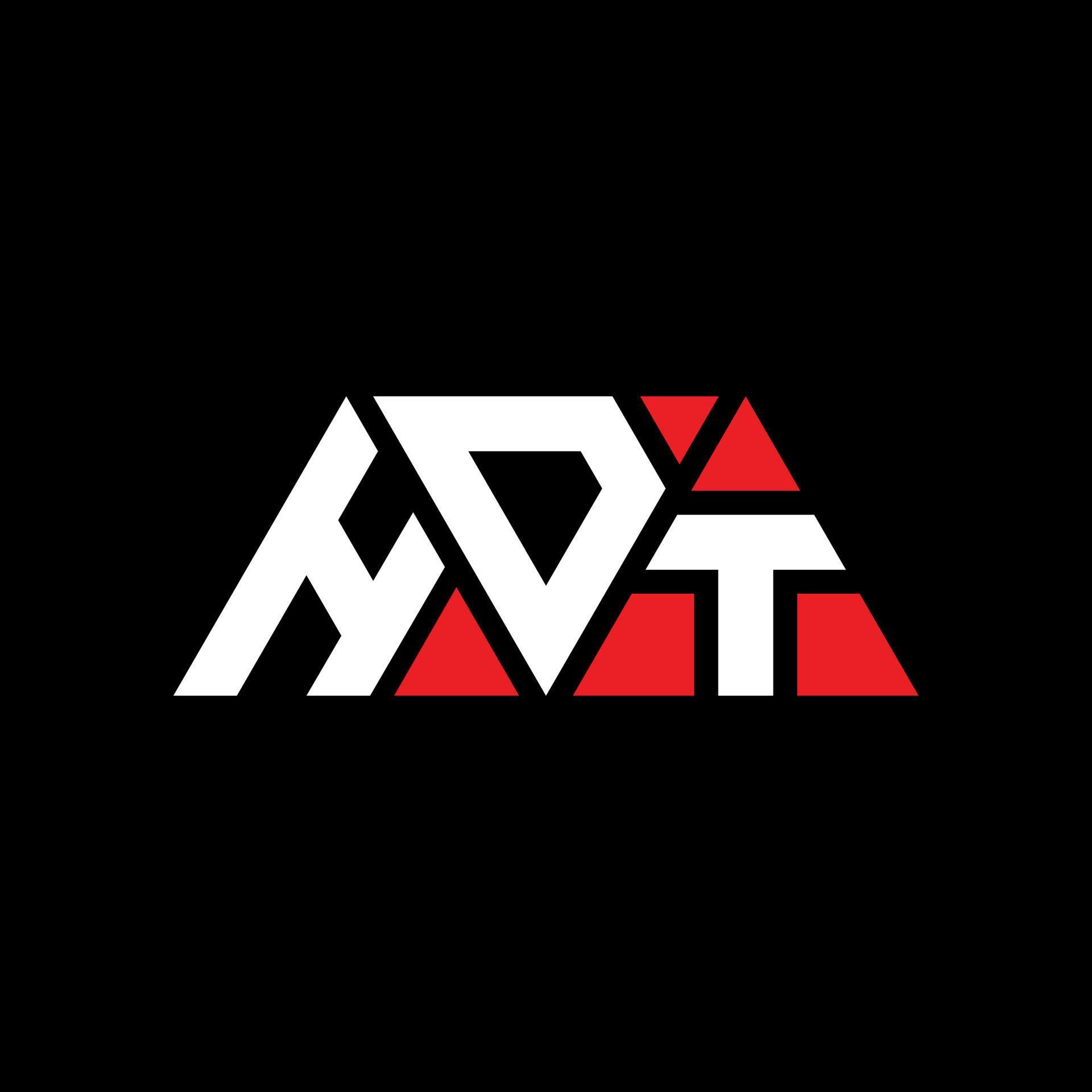 diseño de logotipo de letra de triángulo hdt con forma de triángulo. monograma de diseño de ...