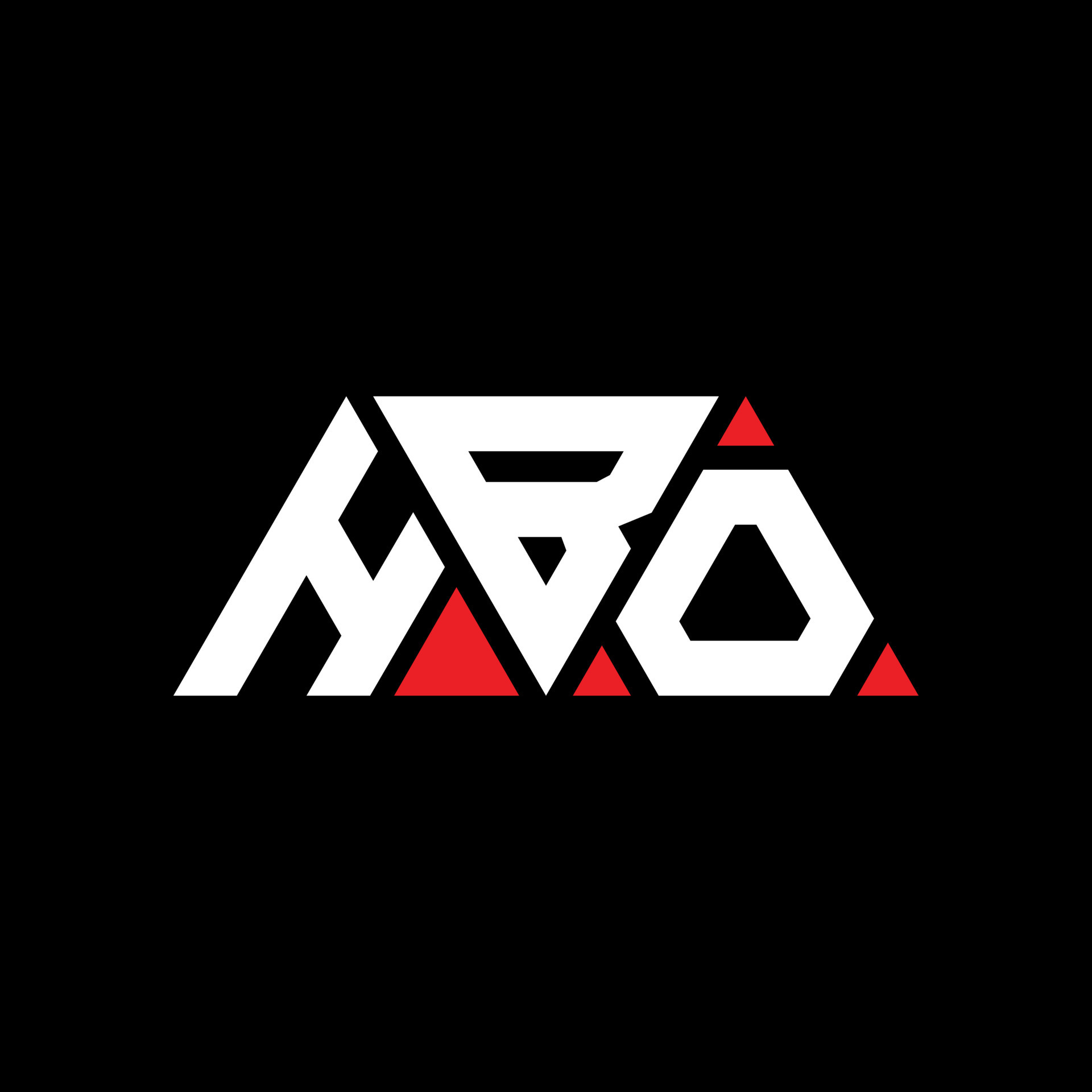 Hbo Triangle Letter Logo Design With Triangle Shape Hbo Triangle Logo Design Monogram Hbo